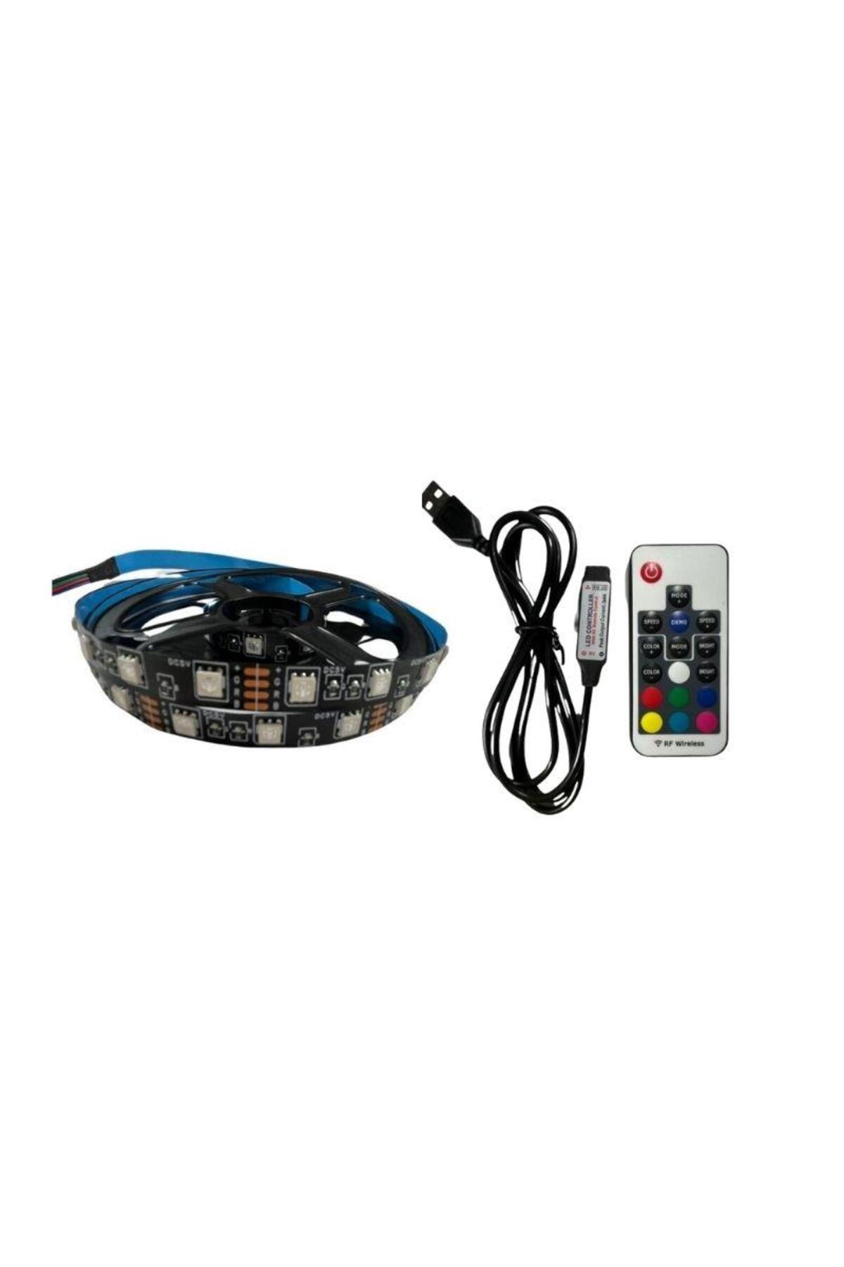DORA LED Televizyon Monitör Arkası RF Kumandalı Rgb Şerit Led 1 Metre ...