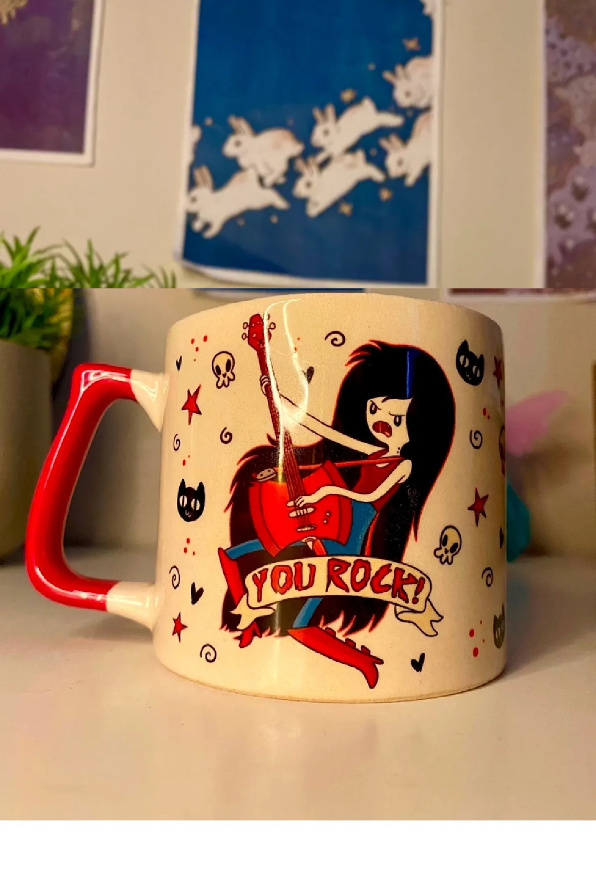 Öz Kupa Adventure Time - Marceline Baskılı Rock Gotik Kupa Bardak Çay ...