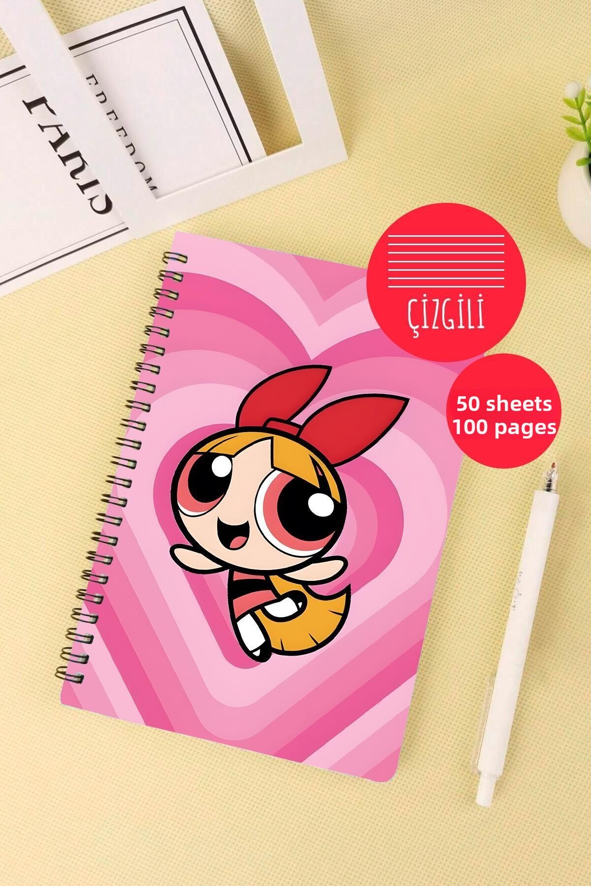 Anime Marketi Powerpuff Girls Themed A5 Spiral School Notebook 50 ...