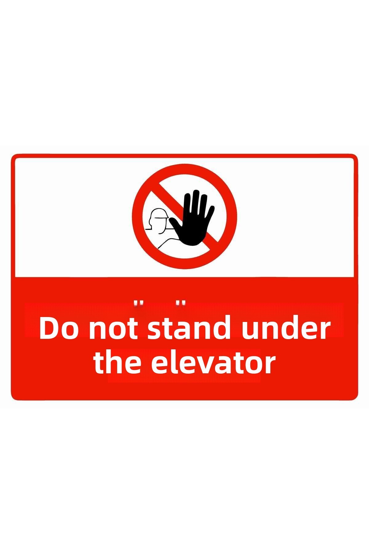 BBO REKLAM Do Not Stand under the Elevator Warning Sign Pvc 70X100 cm ...