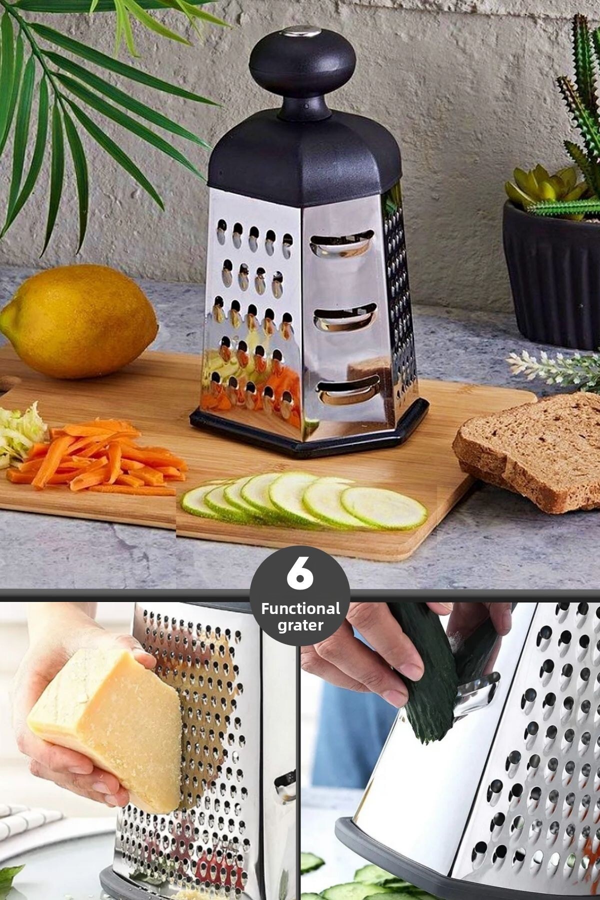 Tilbe Home Grater Knoble Head Garlic Grater Potato Julian Egg Slicer ...