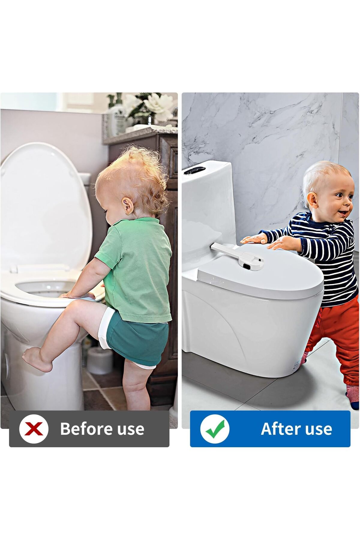 erorex Toilet Seat Locks Baby Proof Ideal Child Proof Toilet Seat Lock ...