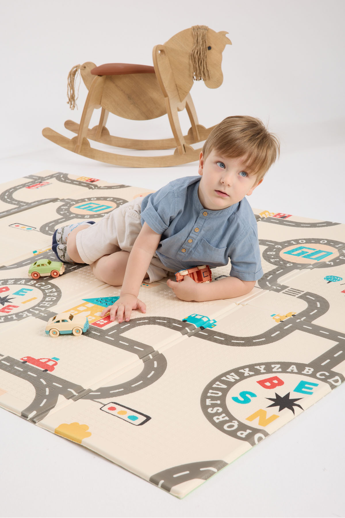 monimu baby Katlanabilir Çift Taraflı Oyun Matı-Oyun Halısı 200x130x1cm ...