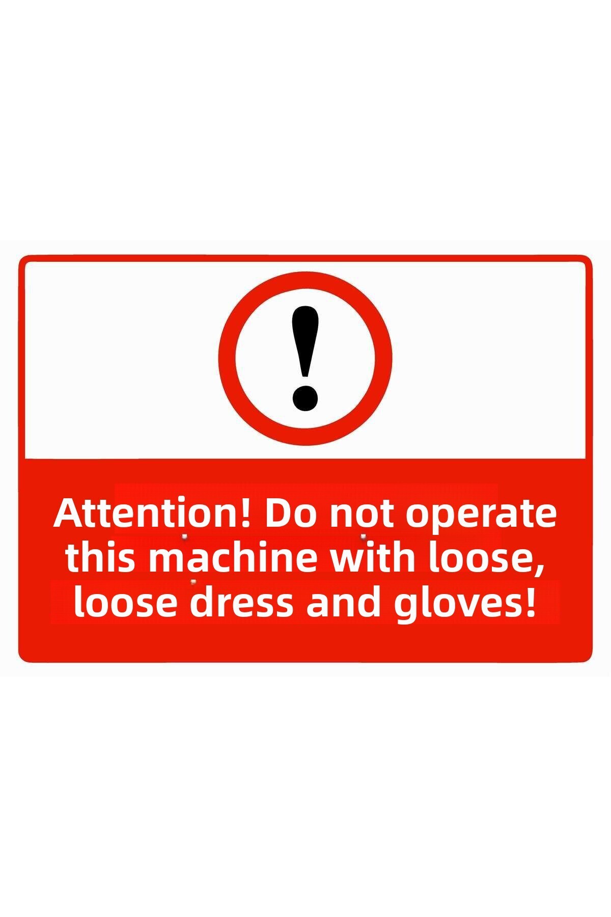 BBO REKLAM Do Not Start Work Warning Sign Sticker Without Installing ...