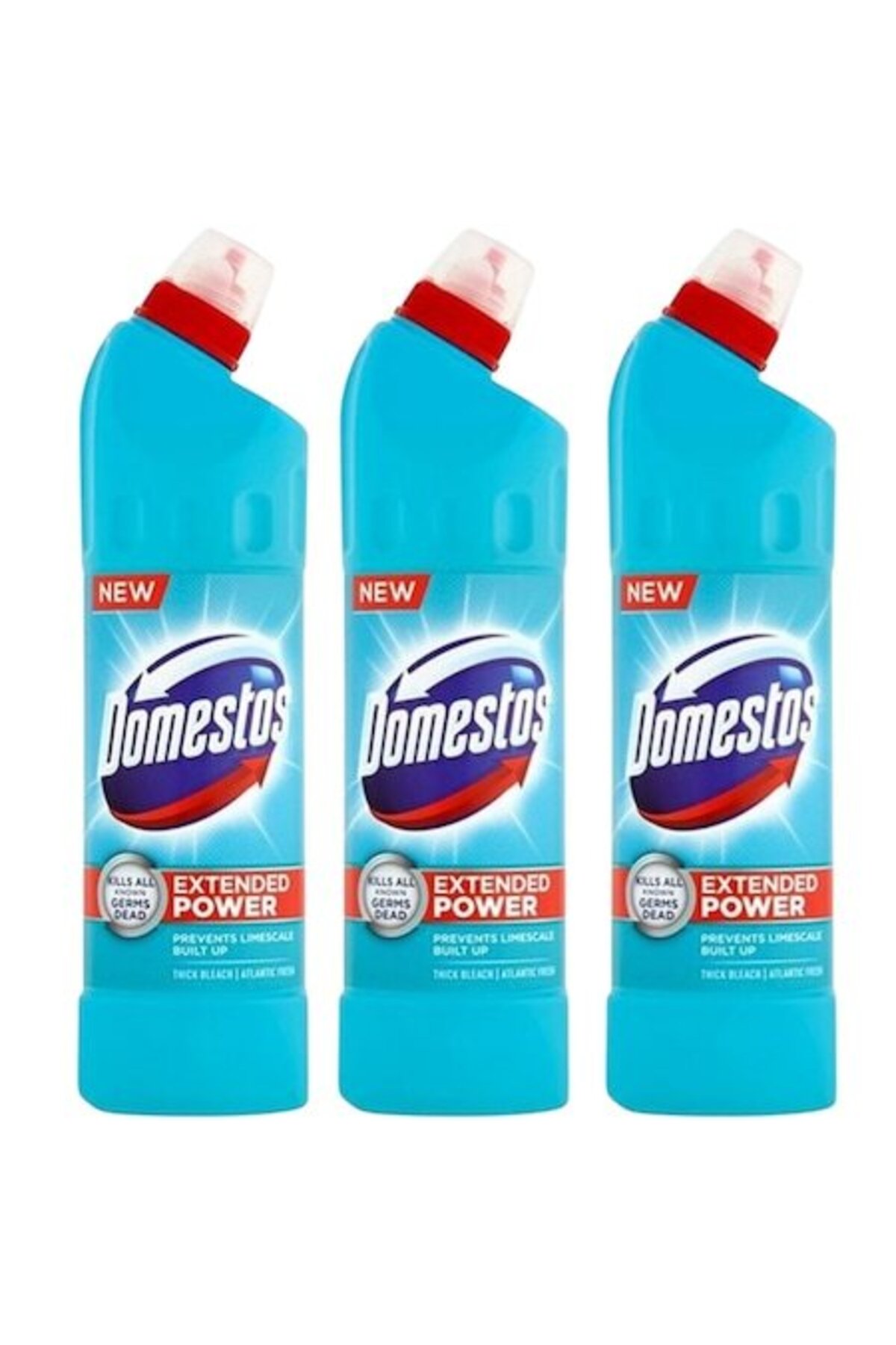 Domestos Cleaning Pack Disinfectant Bleach Atlantic, 3 x 750ml- Trendyol