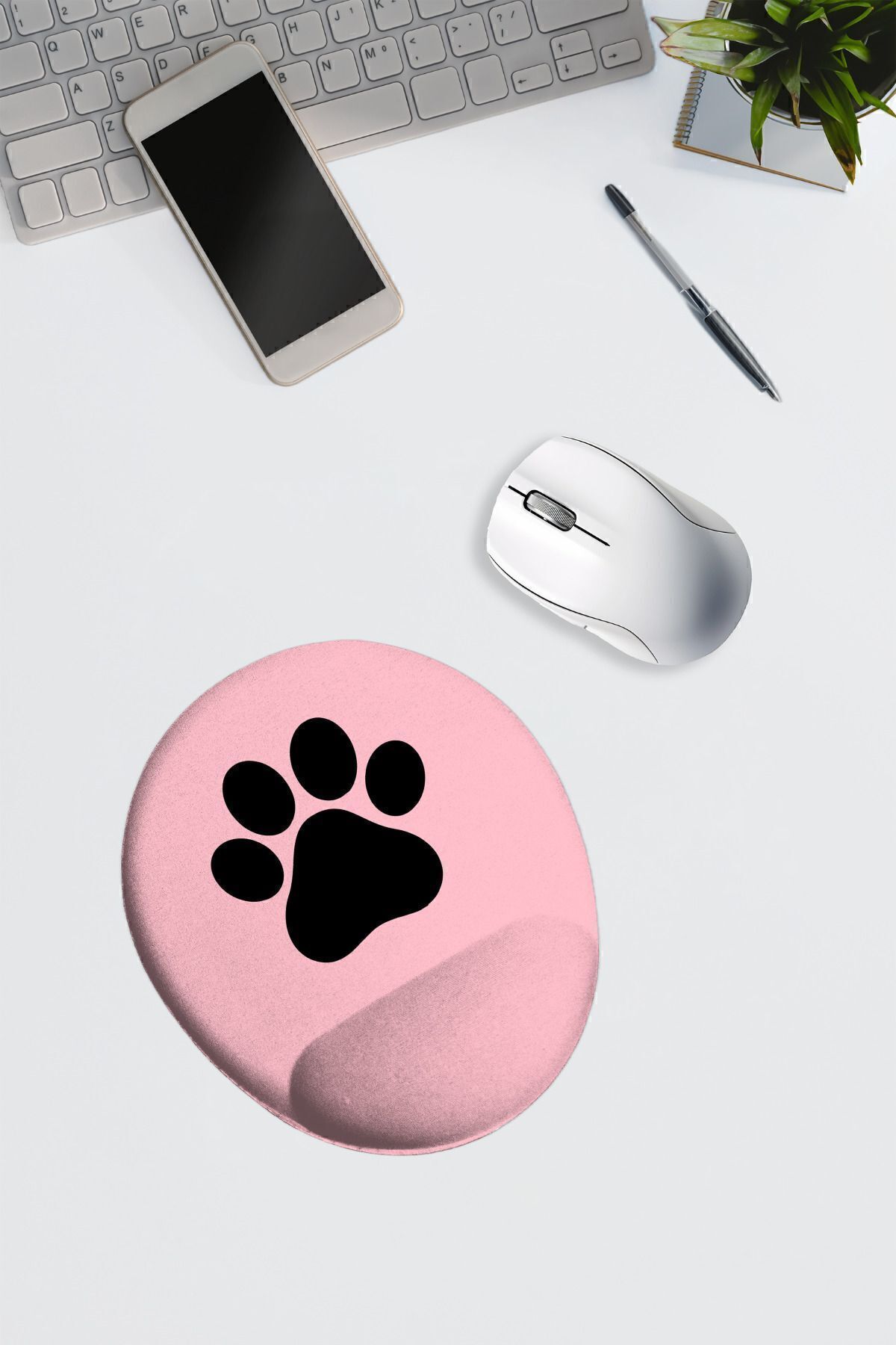 Dormot Modern Dijital Baskı - Pembe Zemin Tek Pati - Oval Bilek ...
