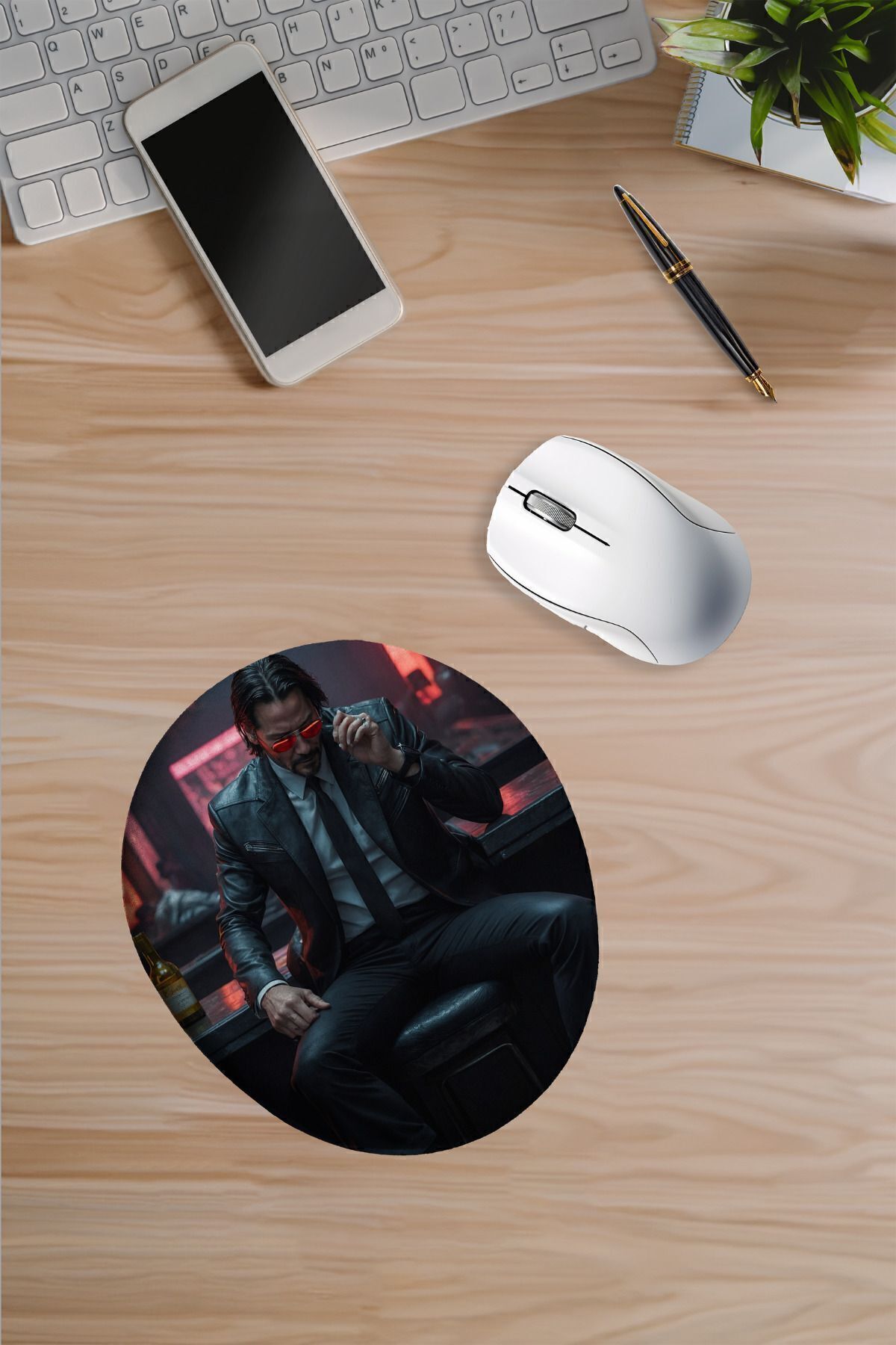 Dormot Modern Dijital Baskı - Uyumlu Siyah Zemin John Wick - Oval Bilek ...