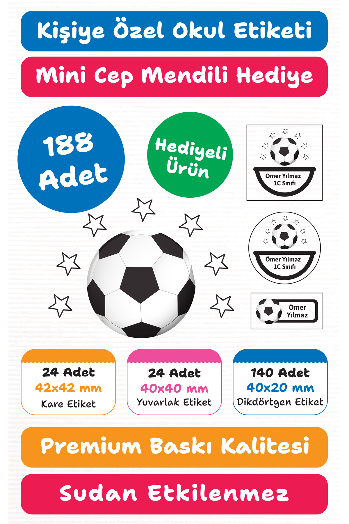 repro design 188 Adet Kişiye Özel Okul Etiketi | Kalem Defter Kitap ...