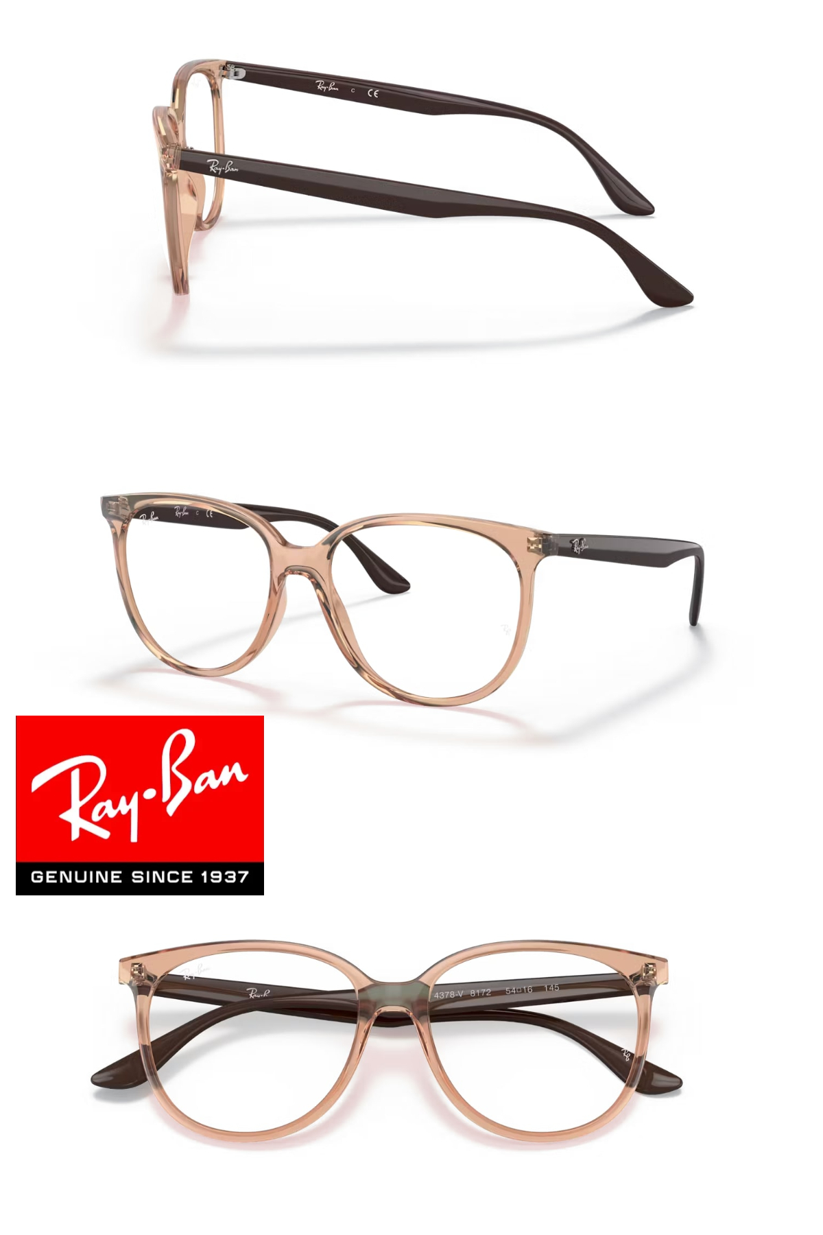 Ray-Ban RX4378V 8172 52-16-145 PREMİUM MAVİ IŞIK KORUMA + SÜRÜCÜ ...