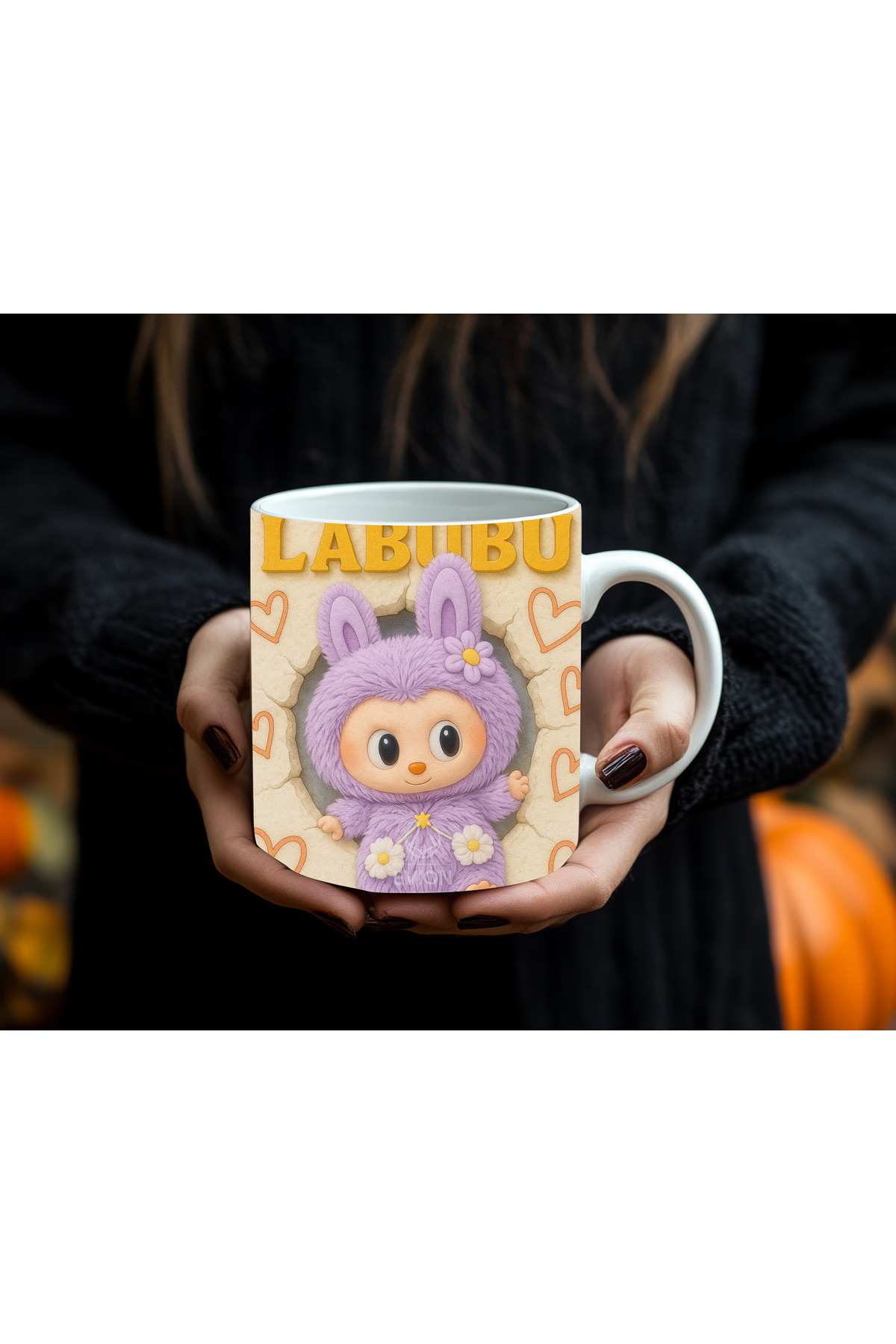 Evion Design Labubu Baskılı 3D Tasarım Porselen Kupa Mug / Labubu ...