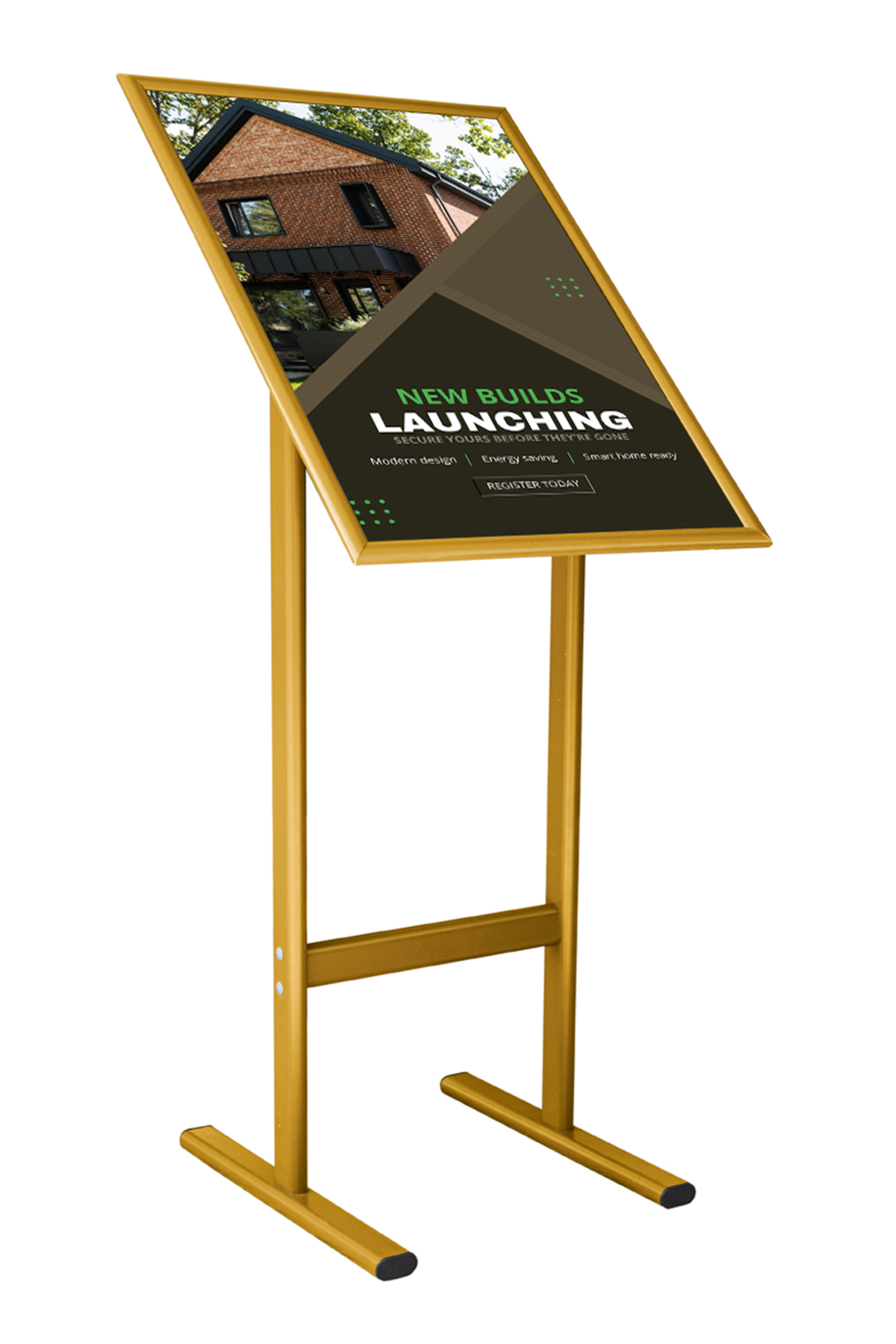 DESMARK B2(50x70) Gold T Ayaklı Menü ve Reklam Panosu Ayaklı Poster ...