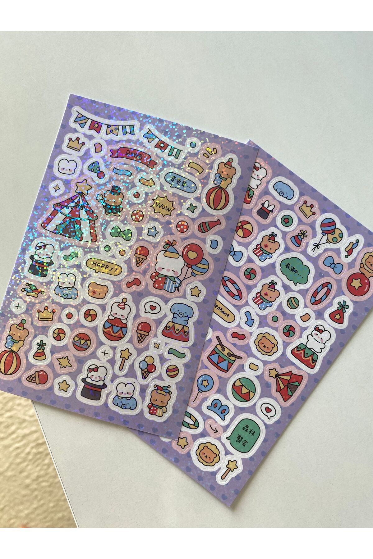 badescraft 2'li Hologramlı Sticker Set- Sevimli Karakterler Minik ...