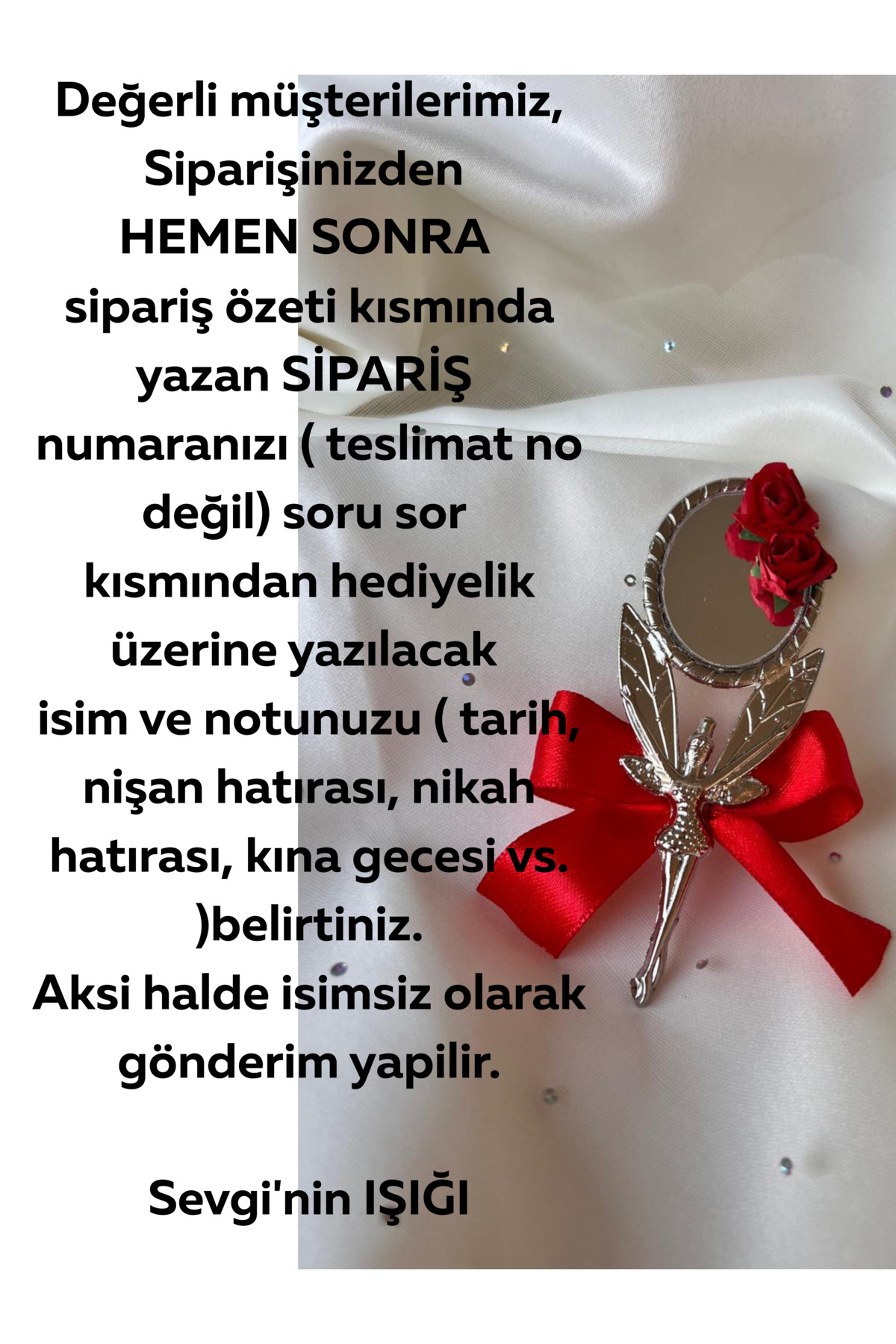 Light of Love Melek Ayna Magnet - Söz, Nişan, Düğün, Nikah, Mevlit ...