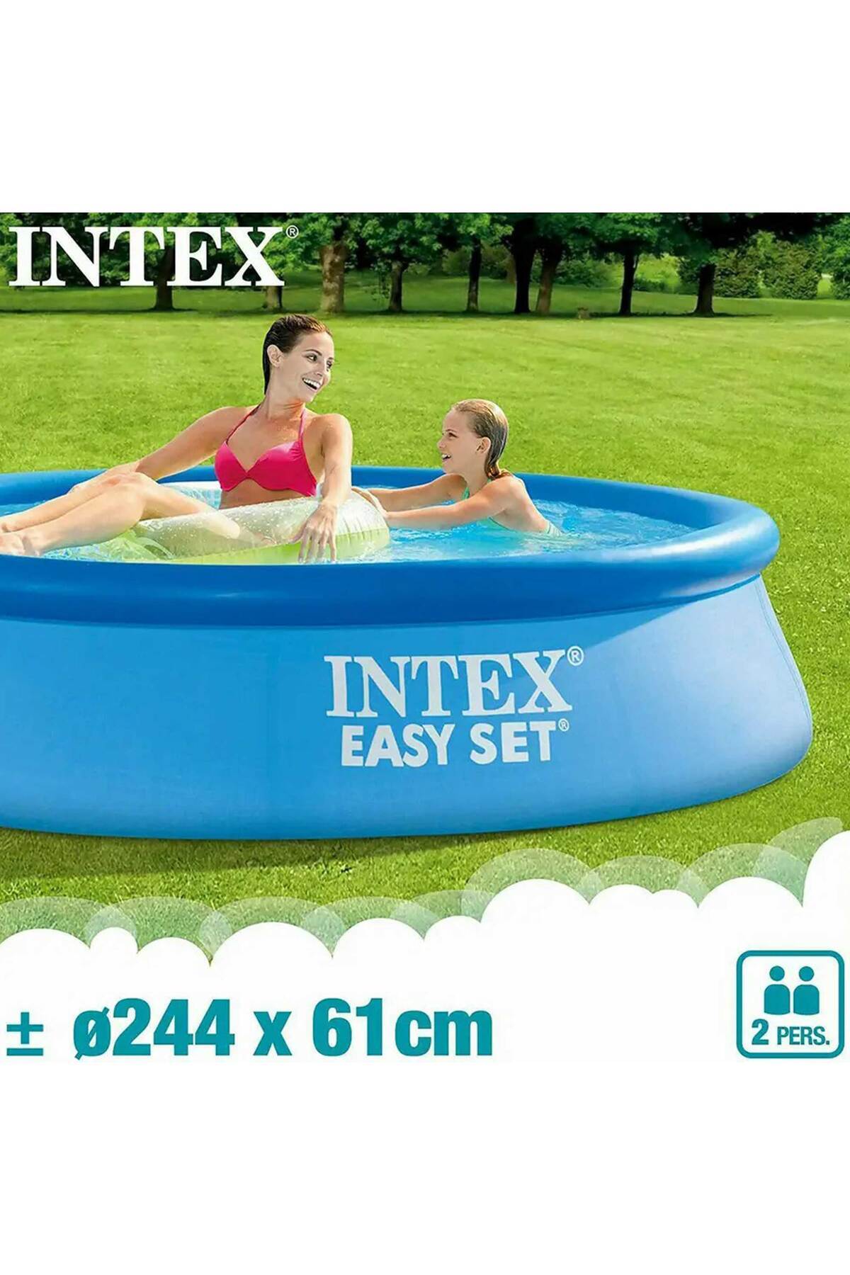 Intex 28106 إيزي كولاي كورولوم سيشمي هافوز 244 × 61 سم وبومبا- ترينديول
