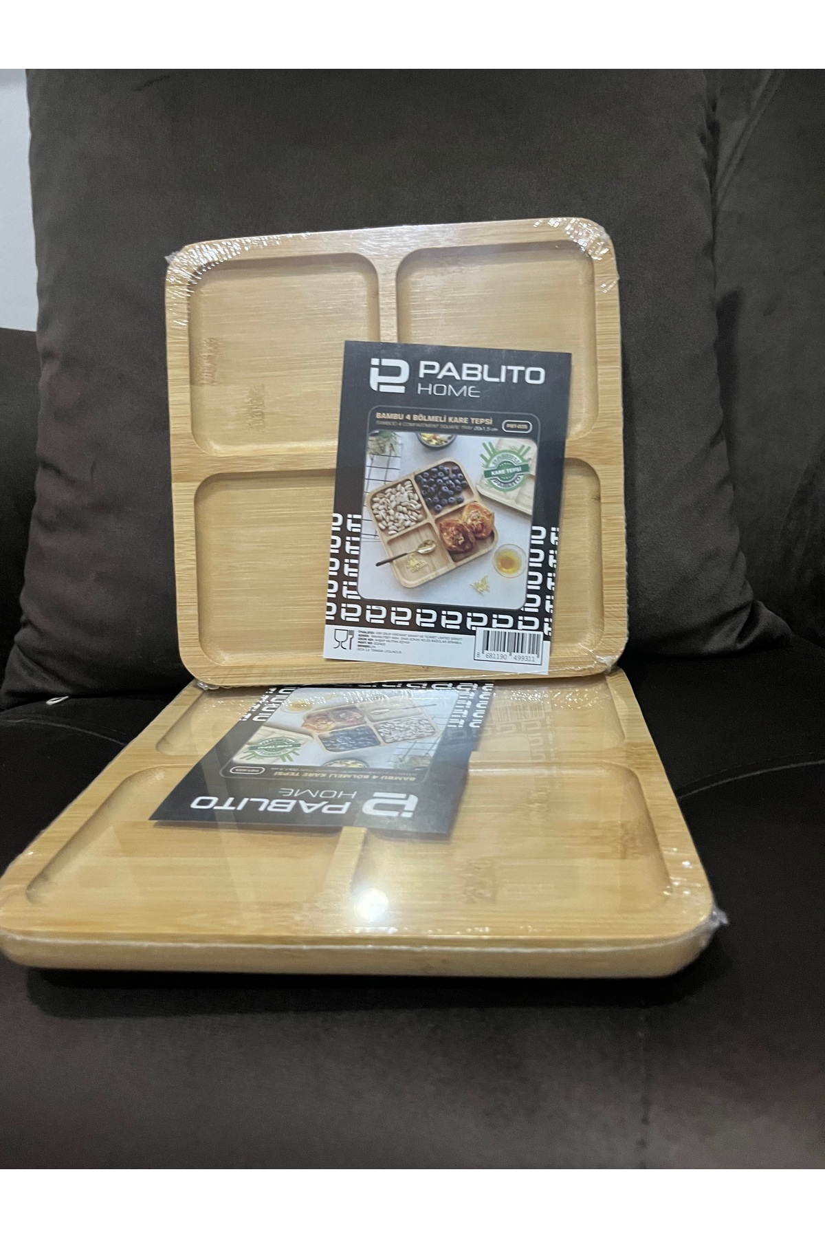 PABLITO HOME Ahşap Sunum tabağı bölmeli çerez tabağı - Fiyatı, Yorumları