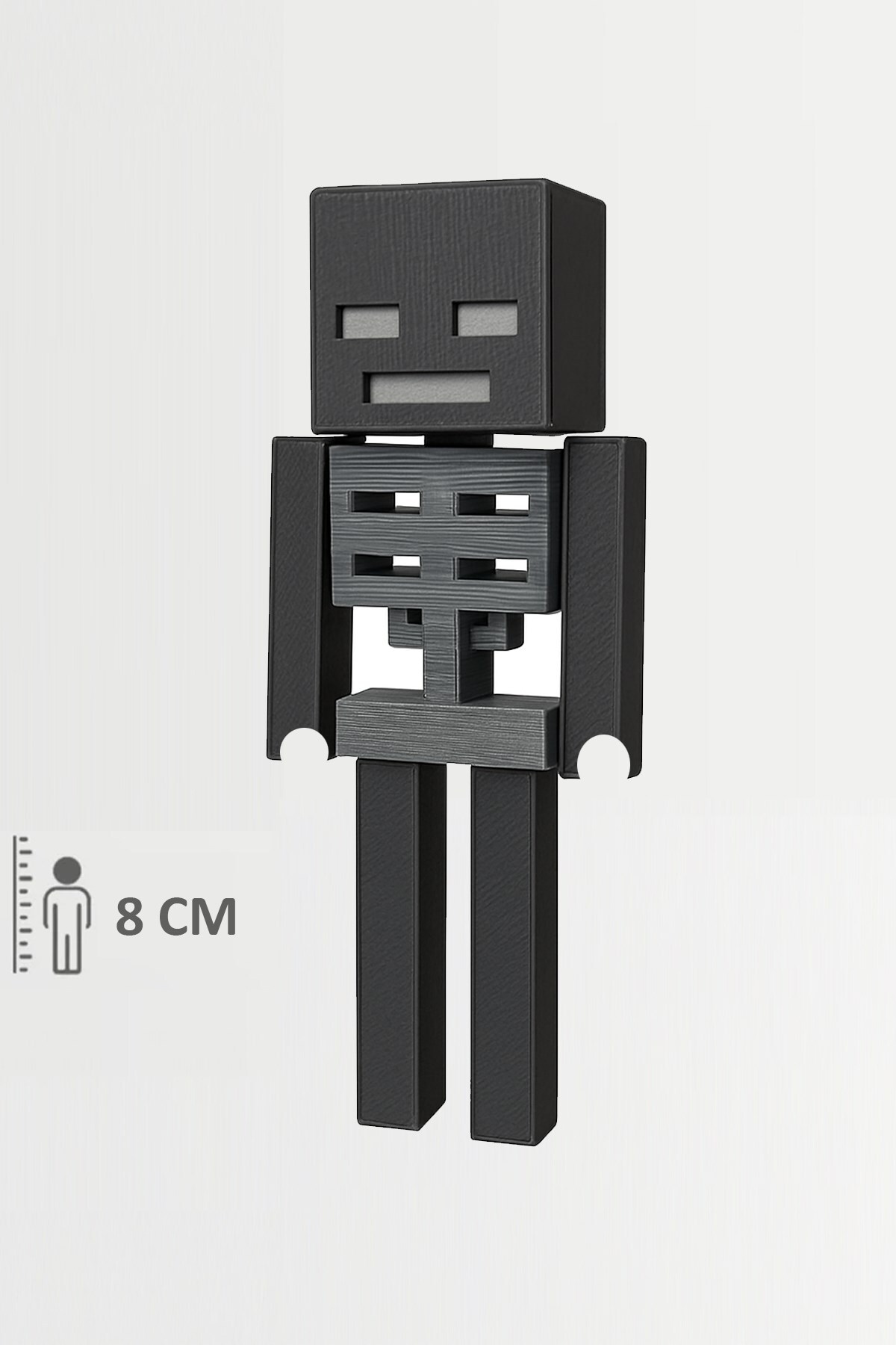 FigürDizayn Minecraft Siyah Skeleton İskelet Hareketli Eklemli Figür ...