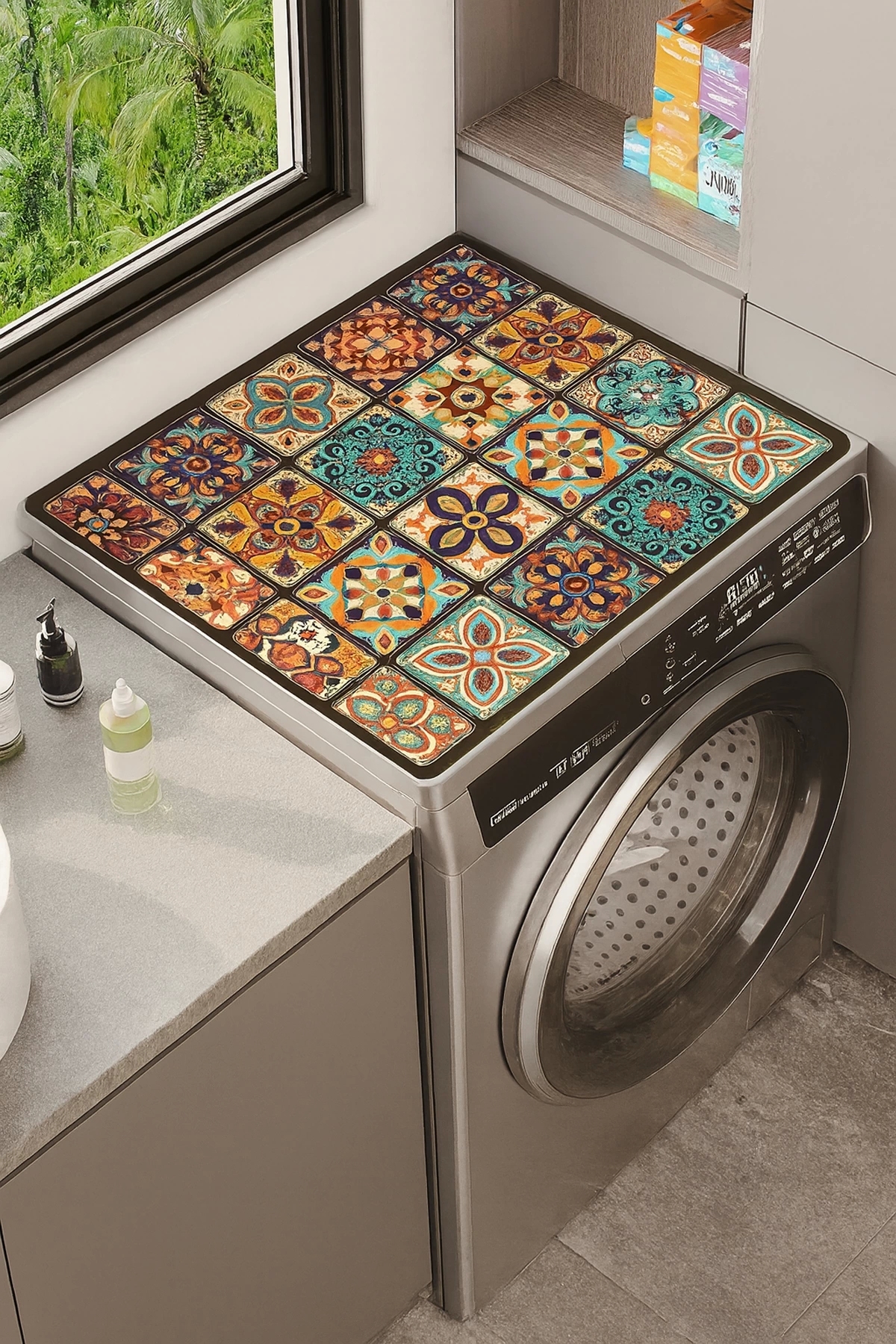 Valerine Life Çamaşır ve Kurutma Makinesi Üstü Düzenleyici Matı Örtüsü ...