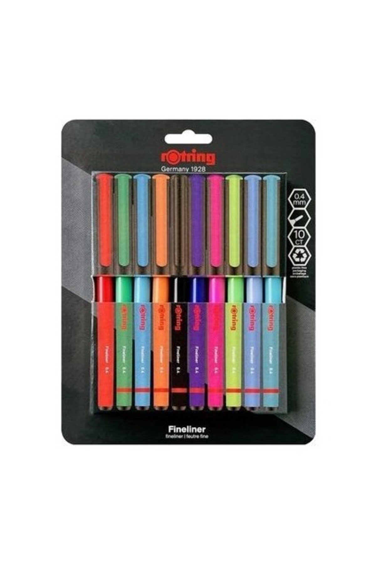 Rotring Liner Fineliner Karışık Renk Keçe Uçlu Kalem 10'lu Kutu ...