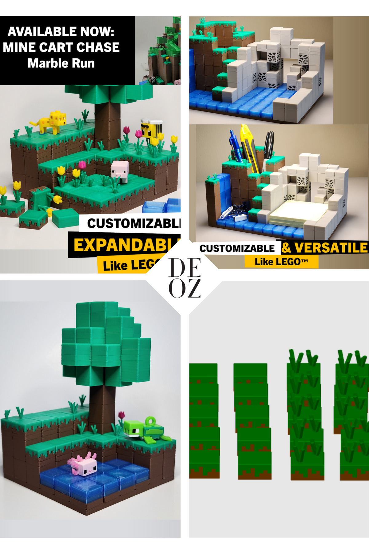 Genel Markalar Minecraft Esintili Diorama & Üs Oluşturma Seti | Mini ...