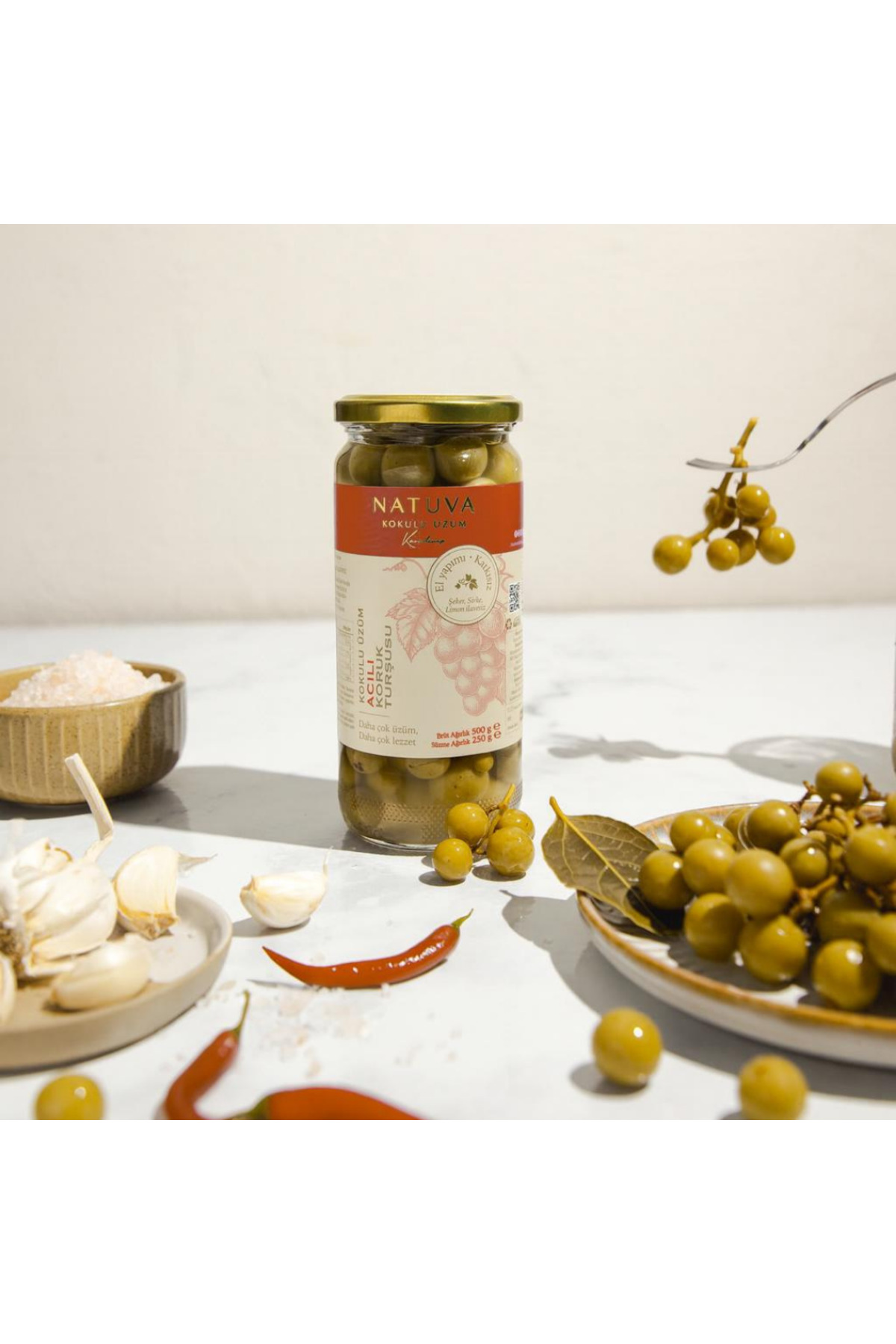 NATUVA Acılı Koruk Turşusu 500 G - Fiyatı, Yorumları