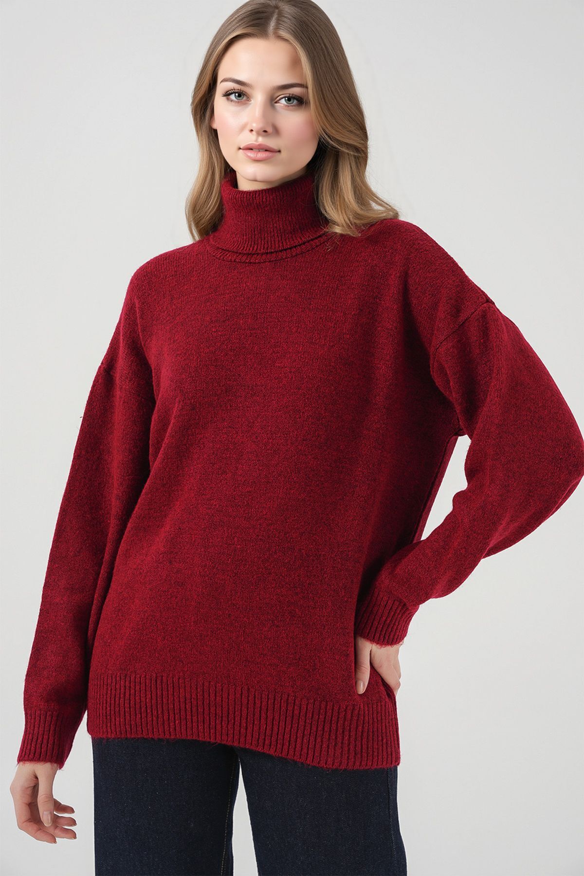 Hiccup BDART Oversized Ribanalı Yüksek Yaka Kazak - Fiyatı, Yorumları