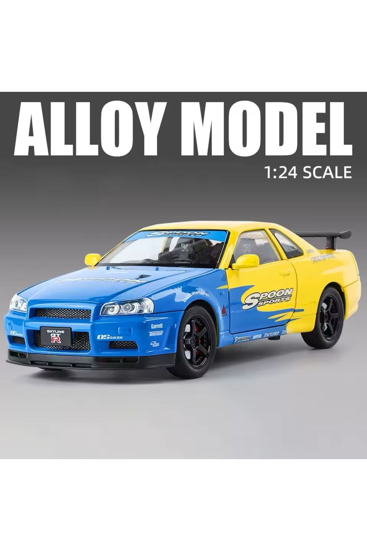 scntoys Nissan Skyline GTR R34 Modifiyeli 1:24 Diecast Metal Model ...