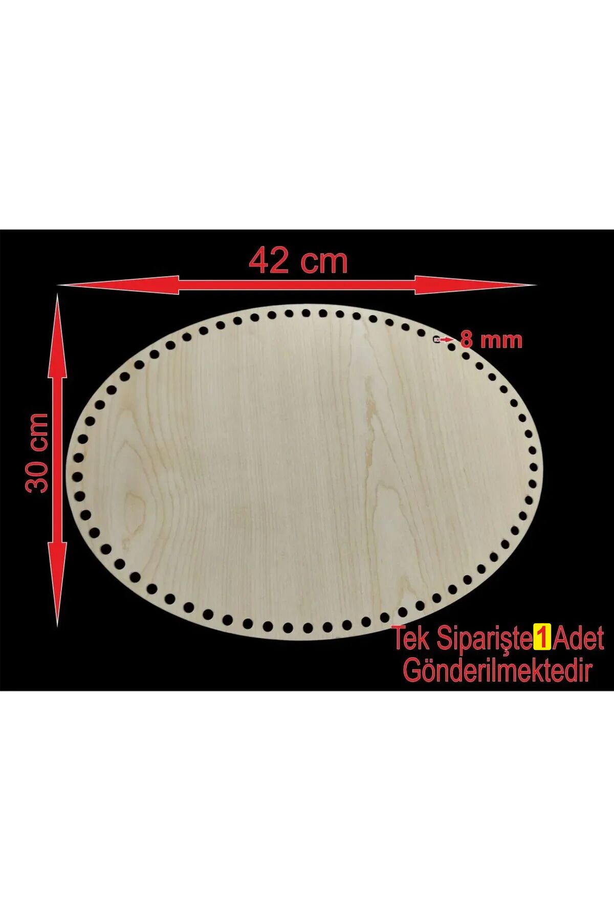 ASUDE HEDİYELİK Ahşap Banu 42x30 Cm 1 Ad Bambu Tepsi Örgü Plakası Supla ...
