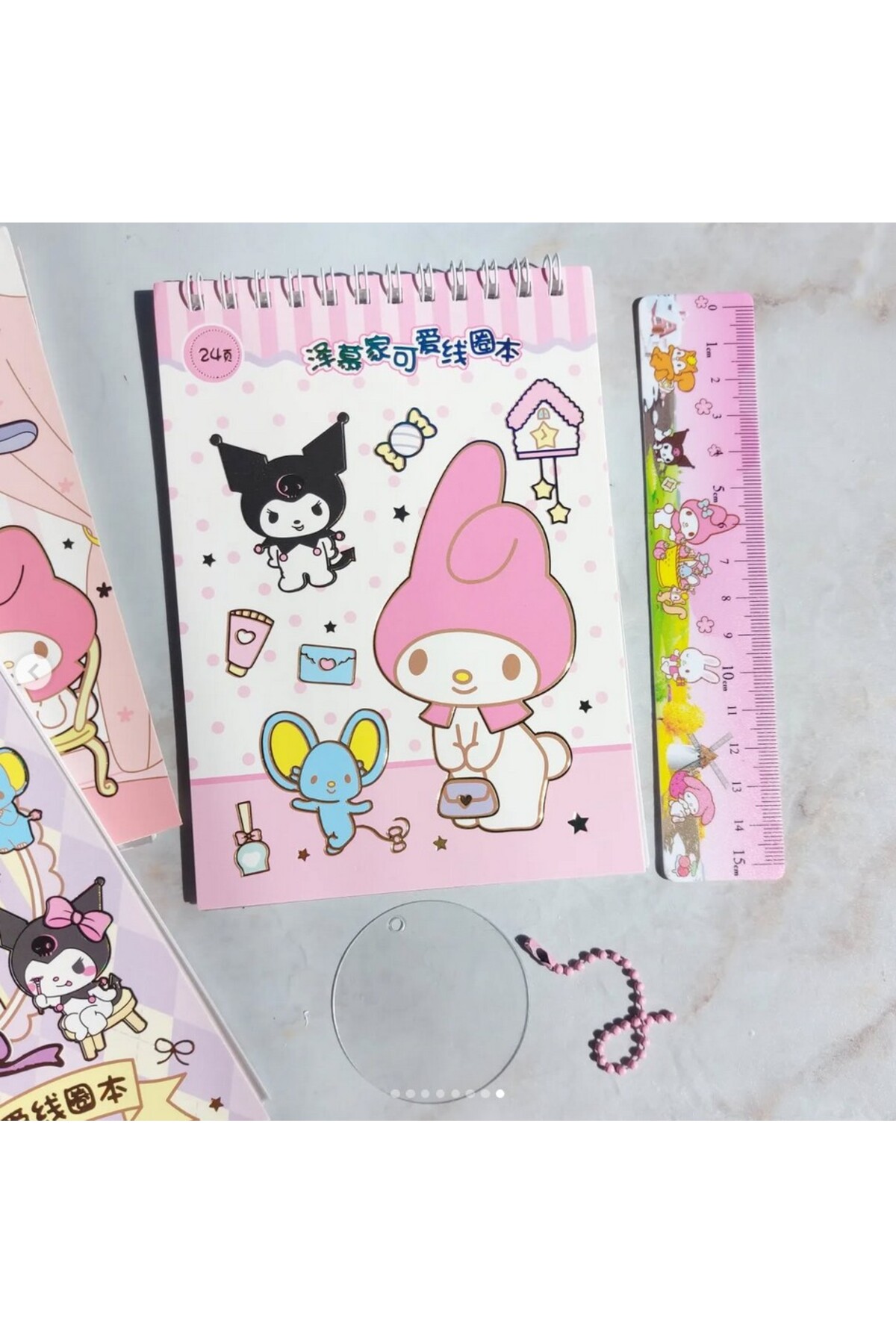 TOYFEST Spiral Not Defterli Cetvelli My Melody Kuromi Model Normal ve ...