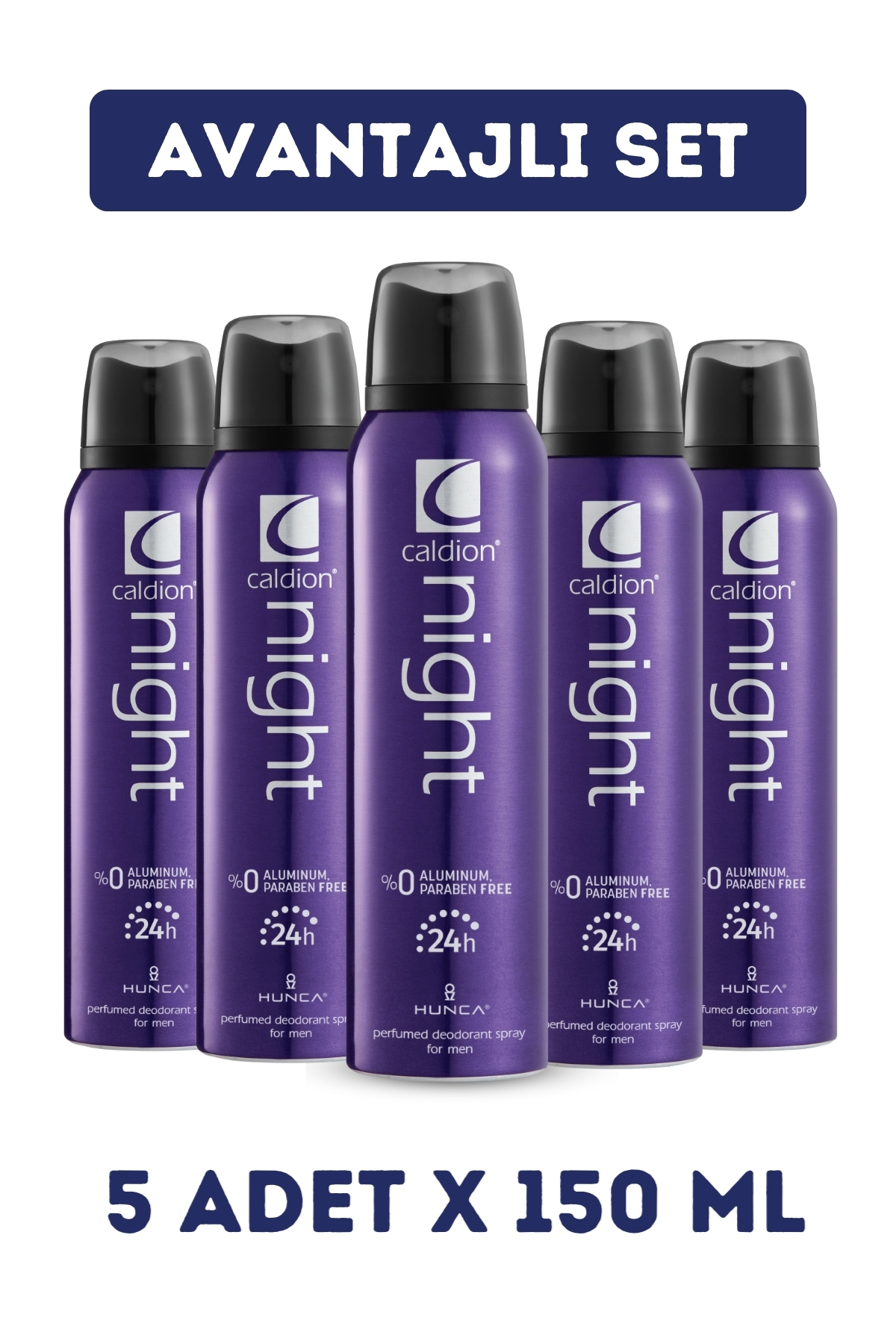 Caldion Night Erkek Deodorant ( 5 Adet X 150 ml ) - Fiyatı, Yorumları