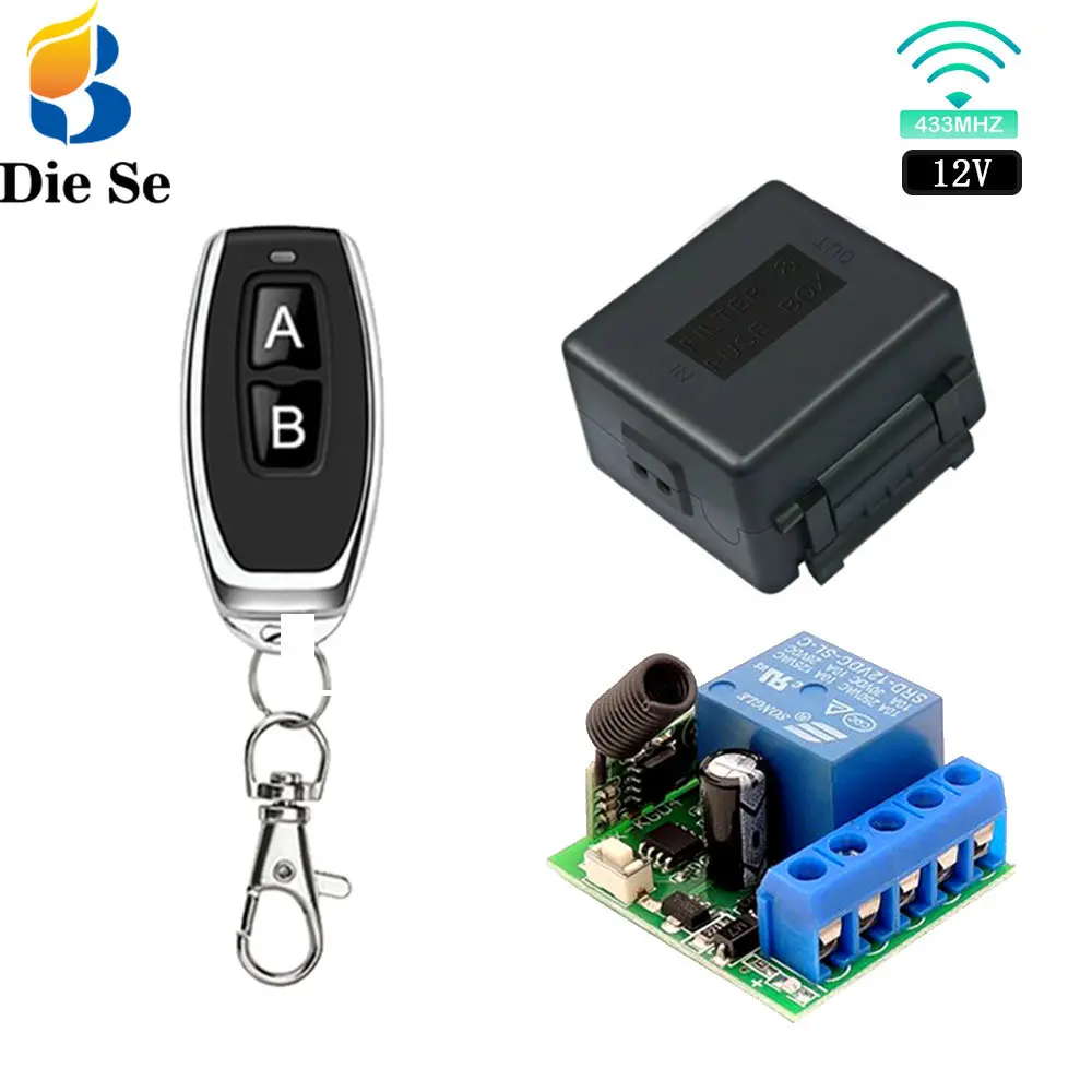 Choice SET 1 433 Mhz Universal Gate Remote Control Switch DC 12V 10A ...