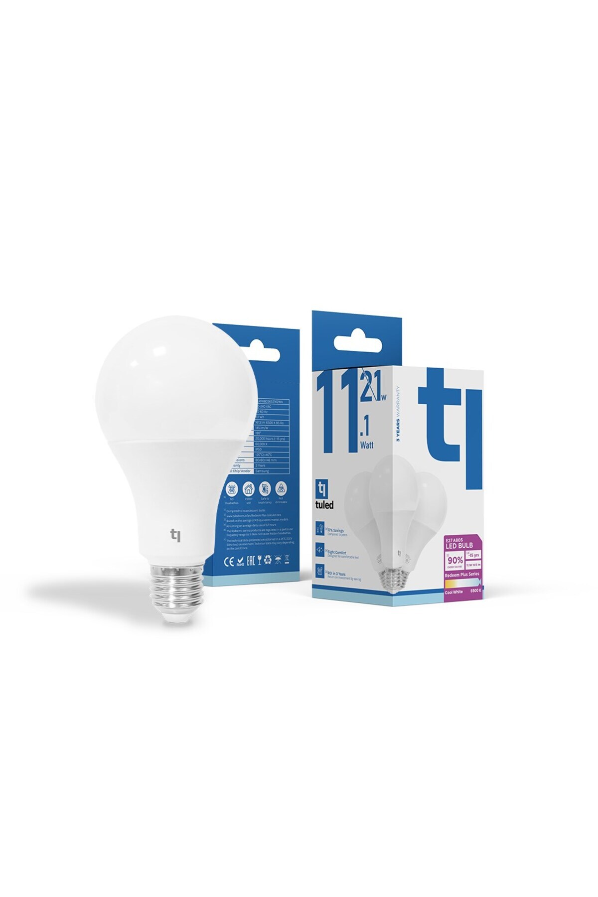 Tuled Redeem Plus A80S E27 LED Ampul, Titreşimsiz, Göz Konforu, 1613 ...