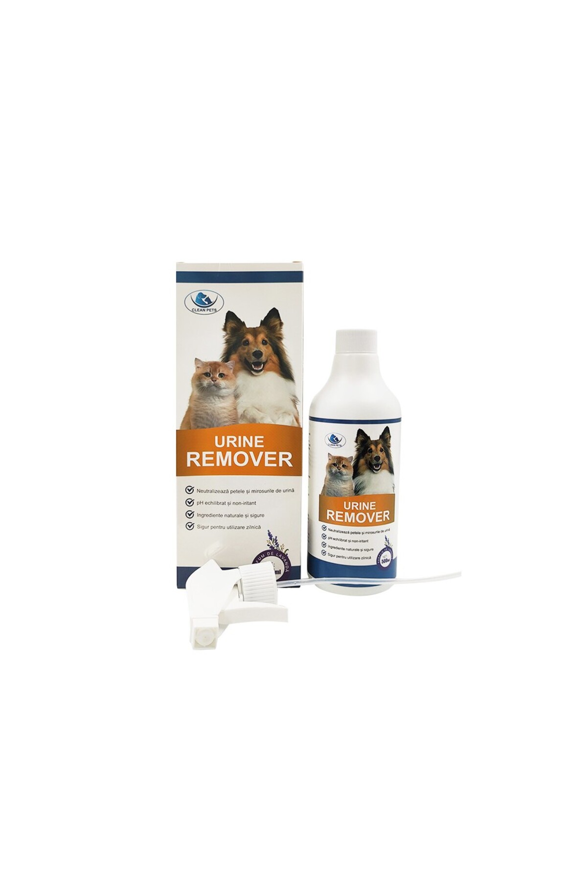 Clean Pets Разтвор за отстраняване на урина за котки и кучета, 500 мл ...