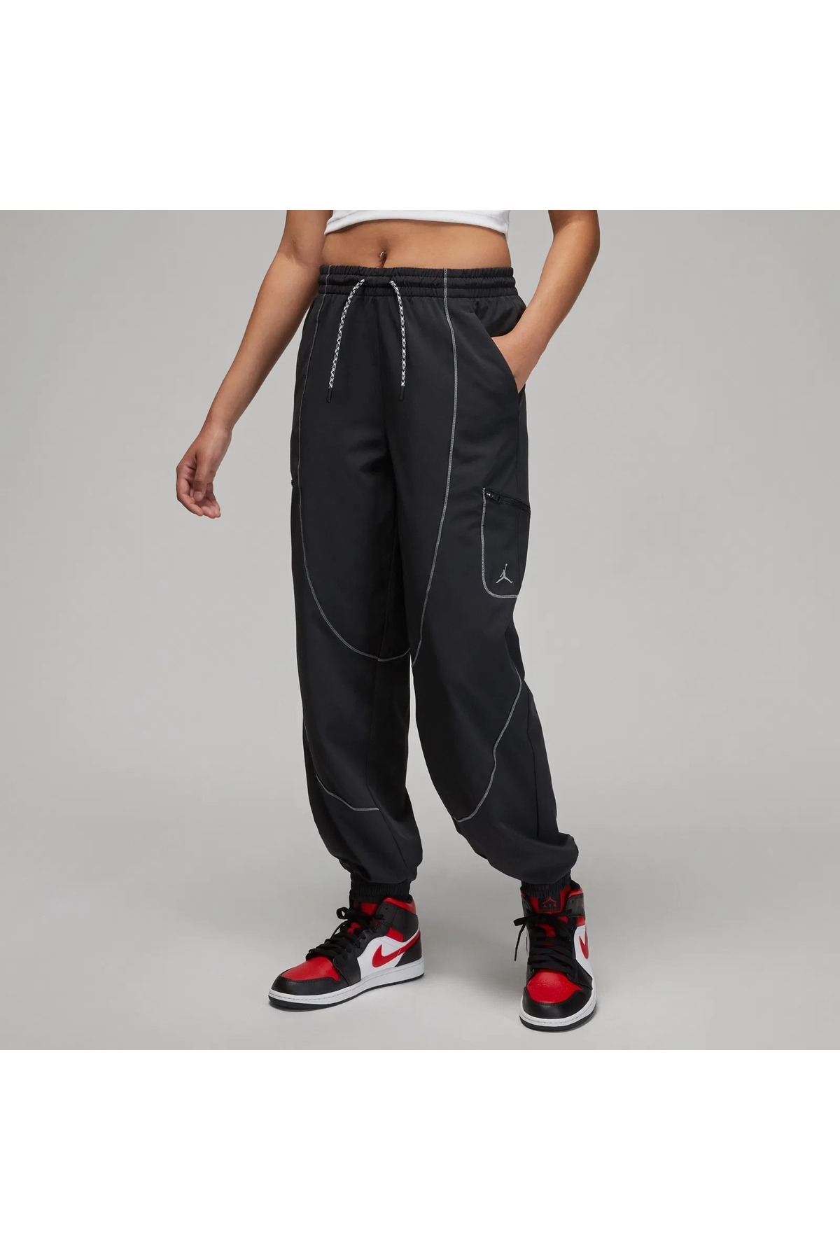 Nike Jordan Sport Tunnel Four Way Stretch Kadın siyah esnek ter tutmaz ...
