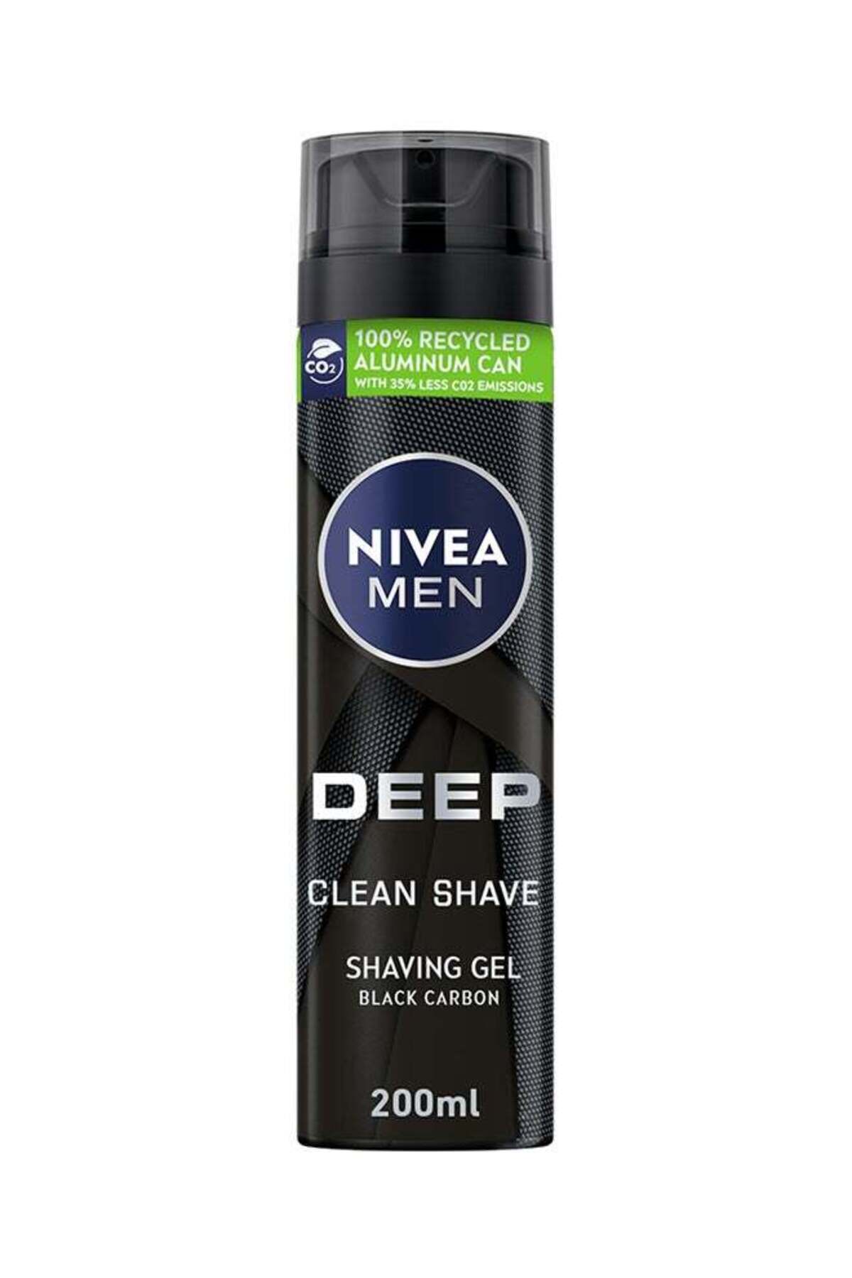 Nivea Men DEEP Clean Shave Shaving Gel, Antibacterial Black Carbon ...