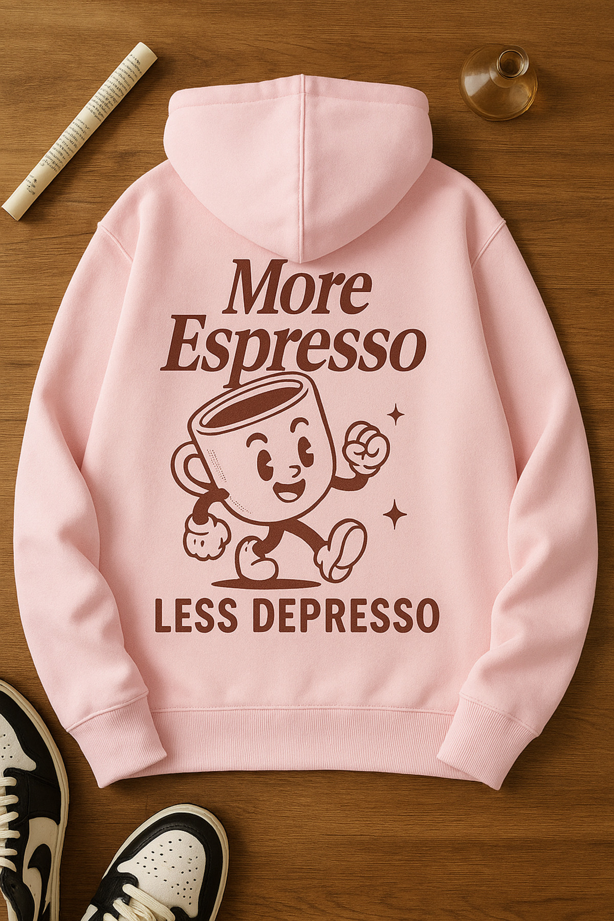 SVART WEAR More Espresso Less Depresso Oversize Pamuklu Günlük Hoodie ...