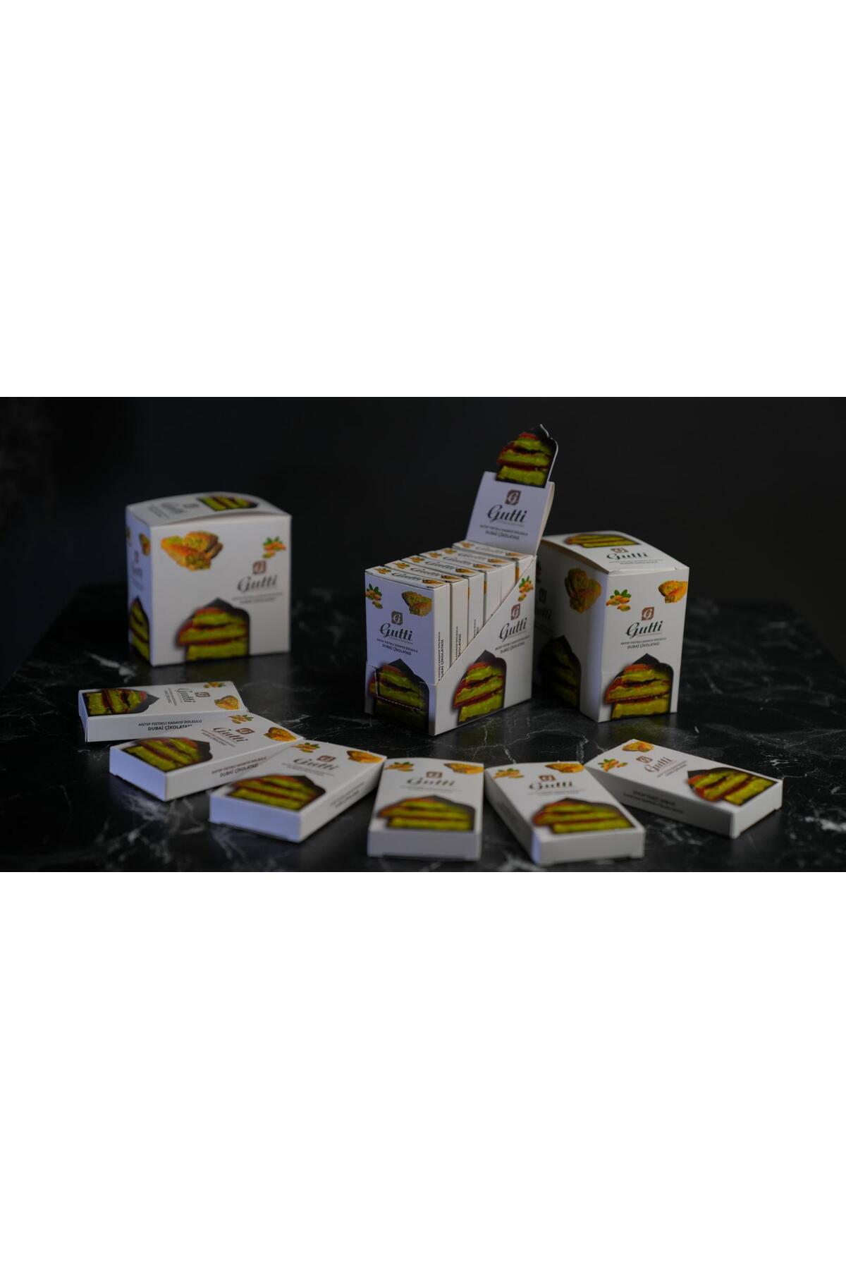 GUTTİ ÇİKOLATA Gutti 6’lı Fıstıklı Kadayıflı Dubai Çikolatası 75 g x6 ...