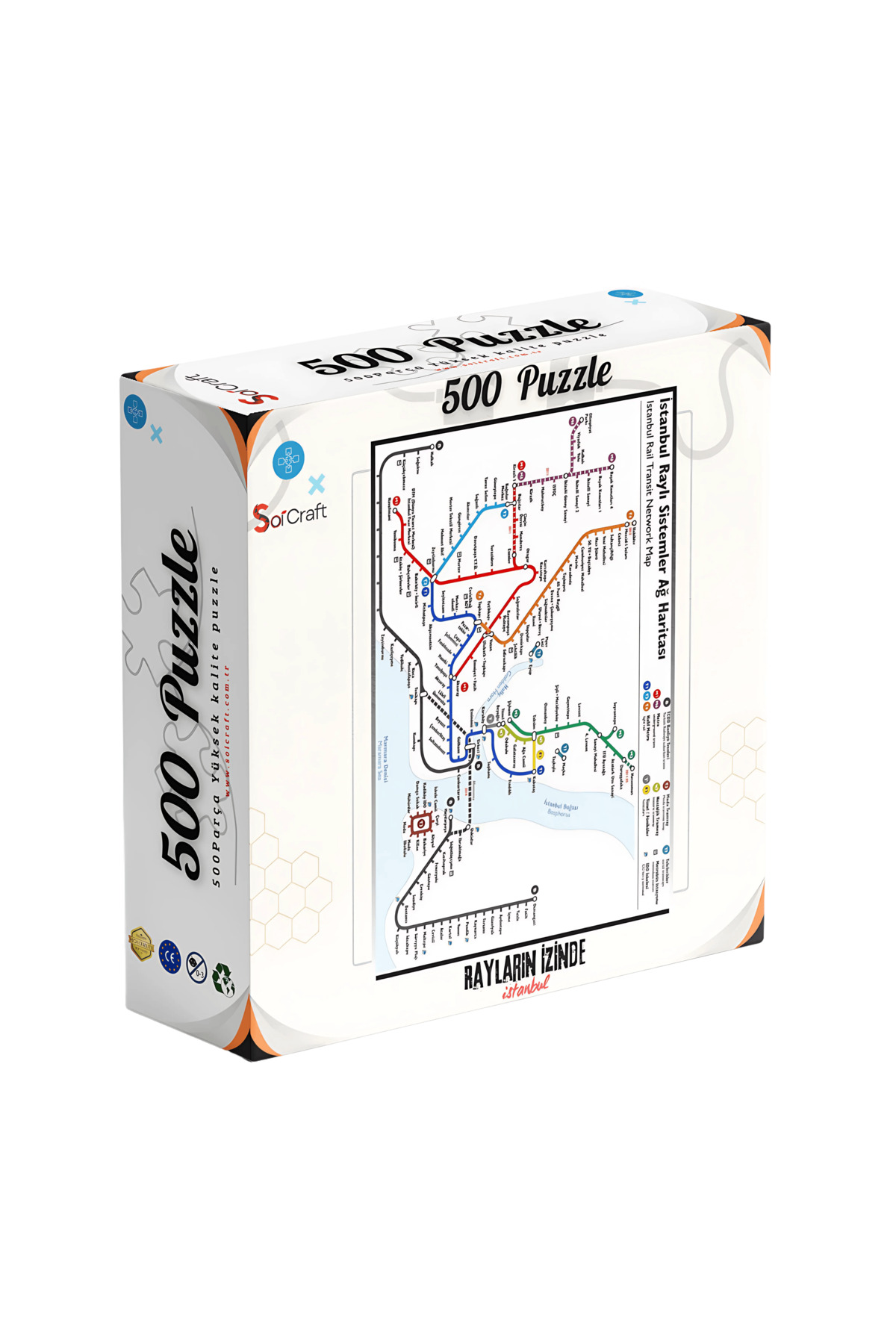 Soi Craft 500 Parça Puzzle Rayların İzinde İstanbul Metro Hattı ...