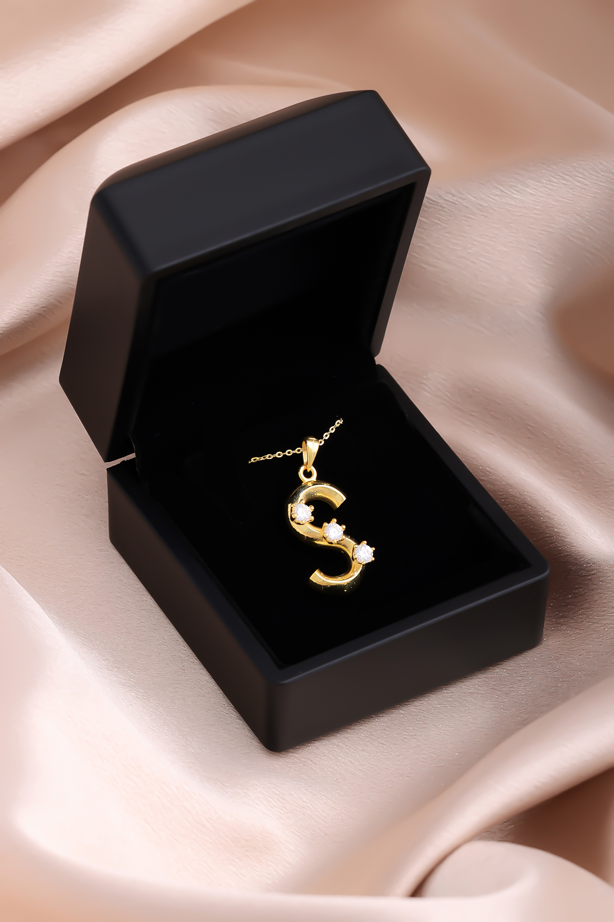 Lucente Jewellery Luxury Serisi Işıklı Hediye Kutulu 925 Ayar Altın ...