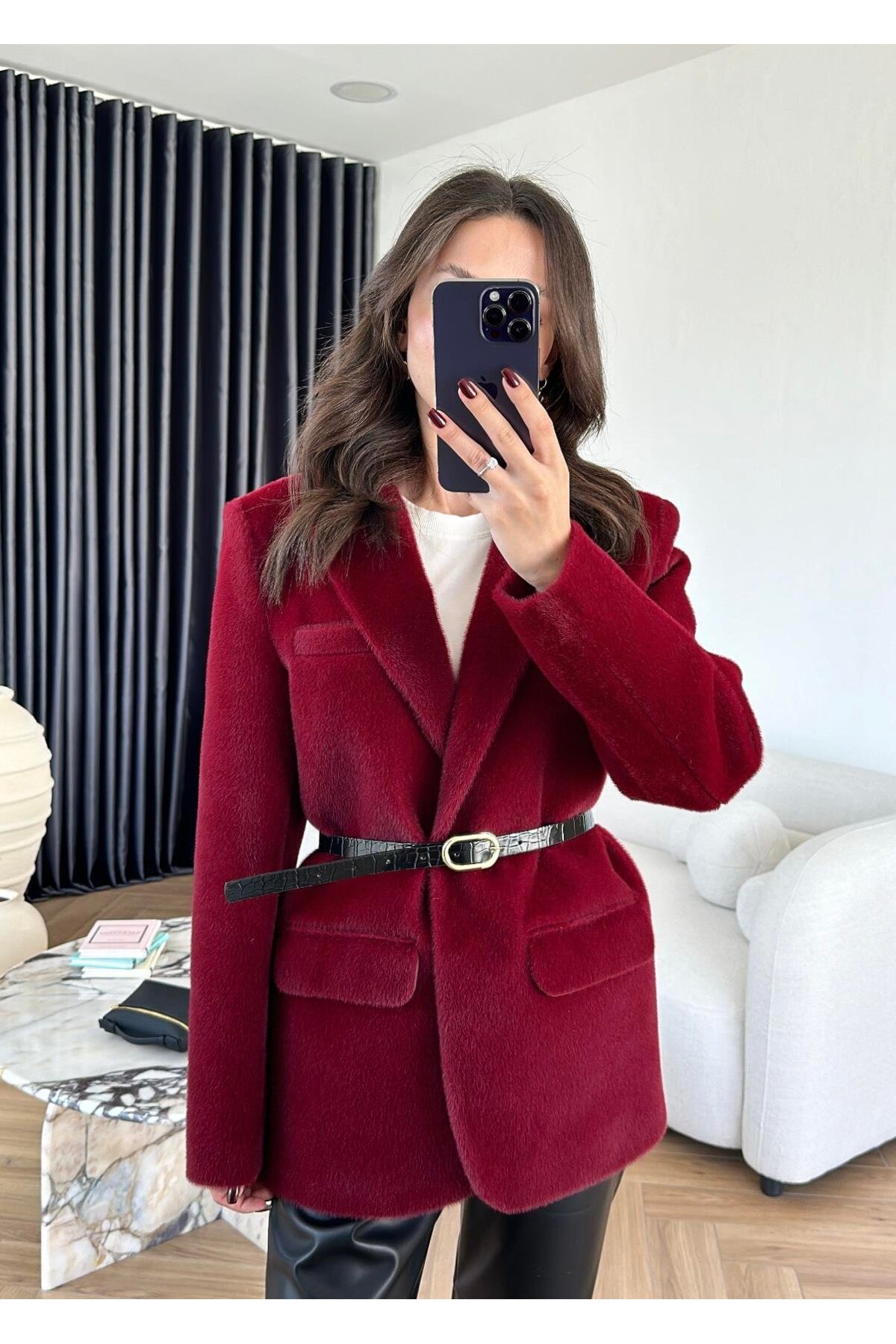 Lady Pixie Kadın Kemerli Yün Alaşım Ceket - Fiyatı, Yorumları
