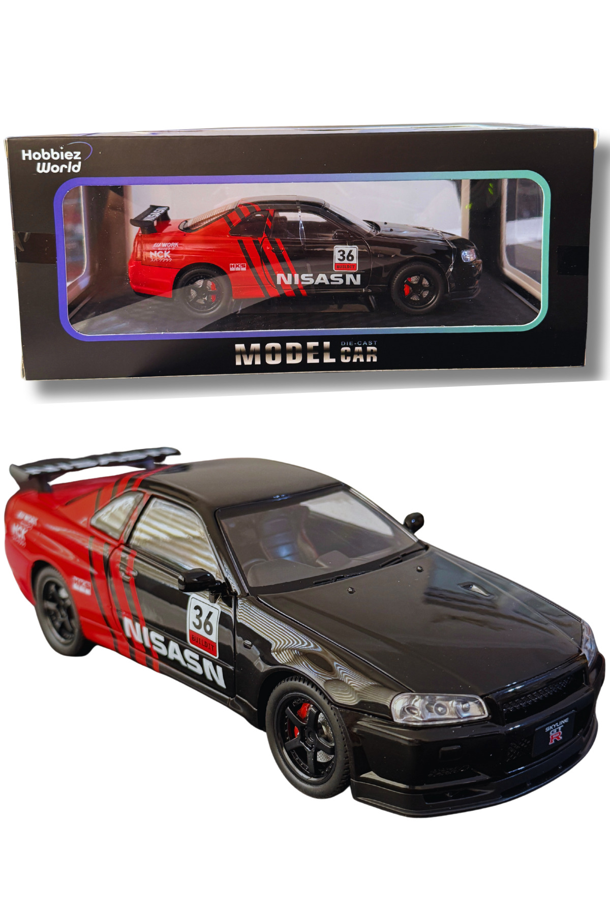 Global Toys Nissan Skyline GT-R R341:24 Ölçek Premium Die-Cast Model ...