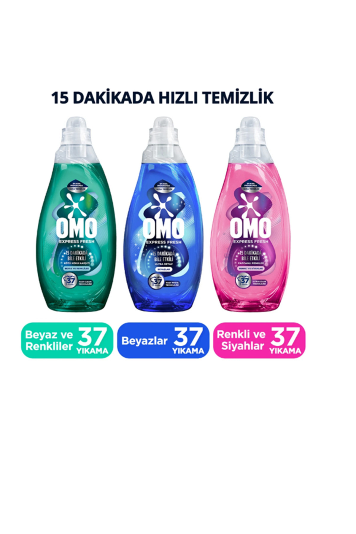 Omo Express Fresh Sıvı Deterjan 1480 ml Ultra Beyaz X1 Renkli ve ...