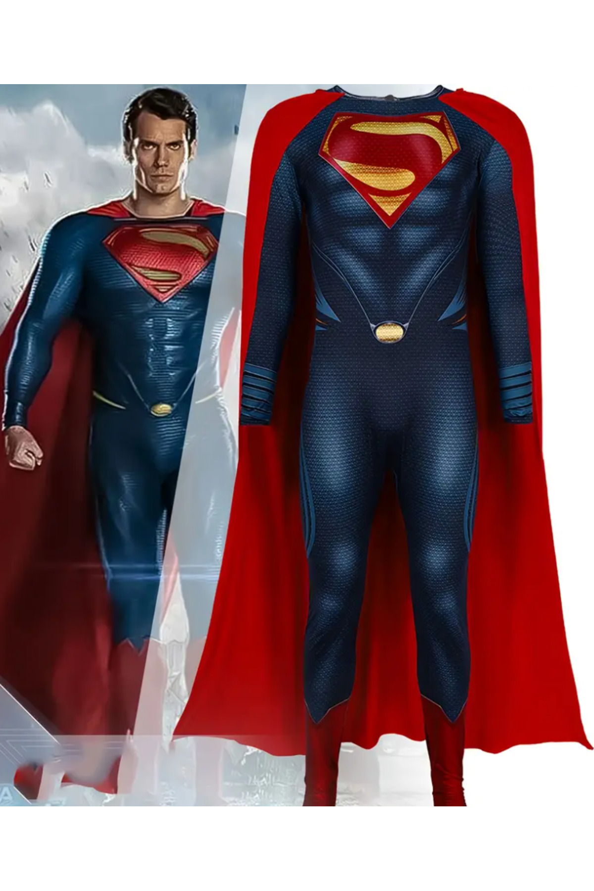 Butic süper-men süper adam super-man kostüm takım kaliteli özel üretim ...