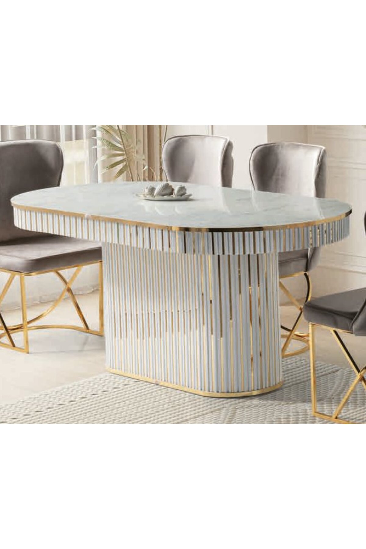 Yuvaset Home Bera Gold - Marmo Nehir Masa - Fiyatı, Yorumları