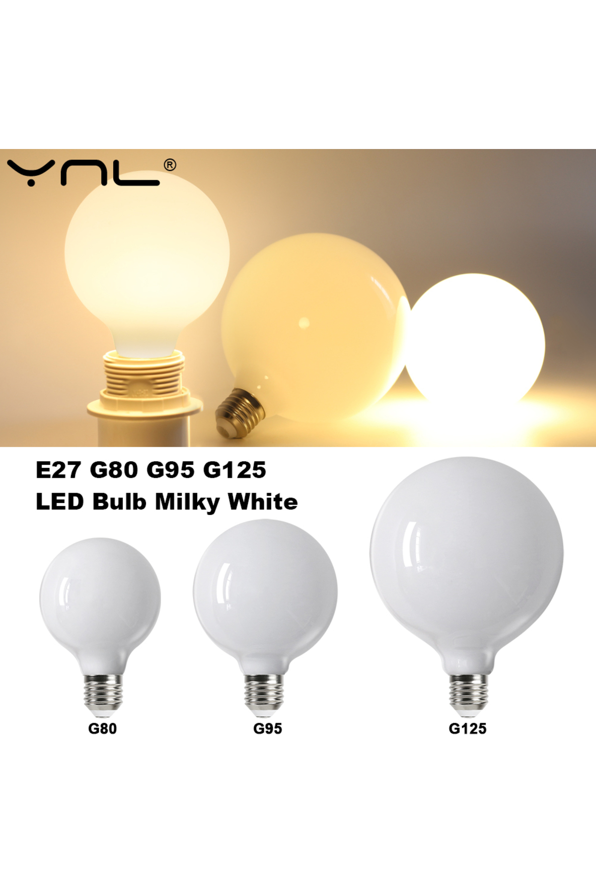 Choice Warm White G95 Big LED Bulb E27 AC 220V 110V G80 G95 G125 Energy ...