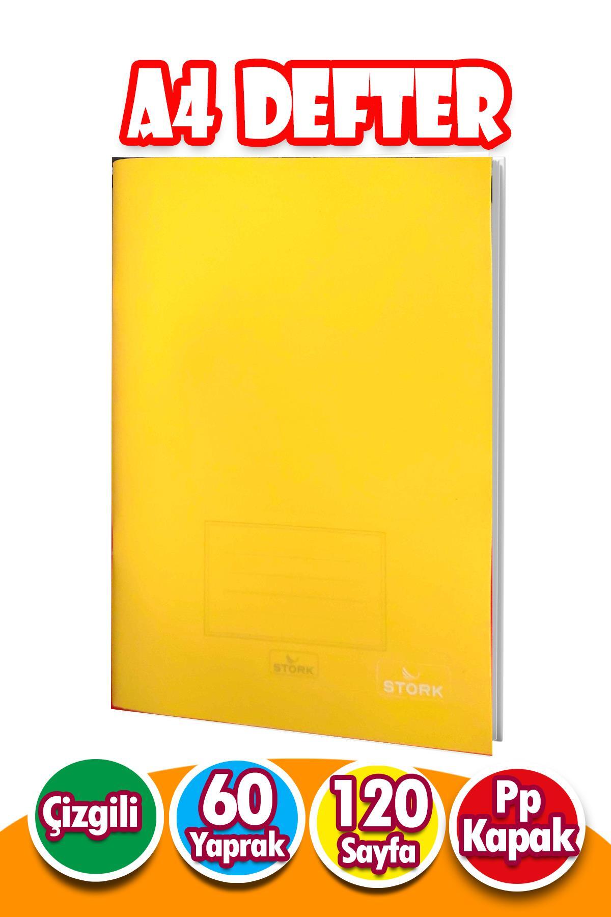 Harika Kitap PP Kapaklı Tel Dikişli Defter 60 Yaprak | A4 | Çizgili ...