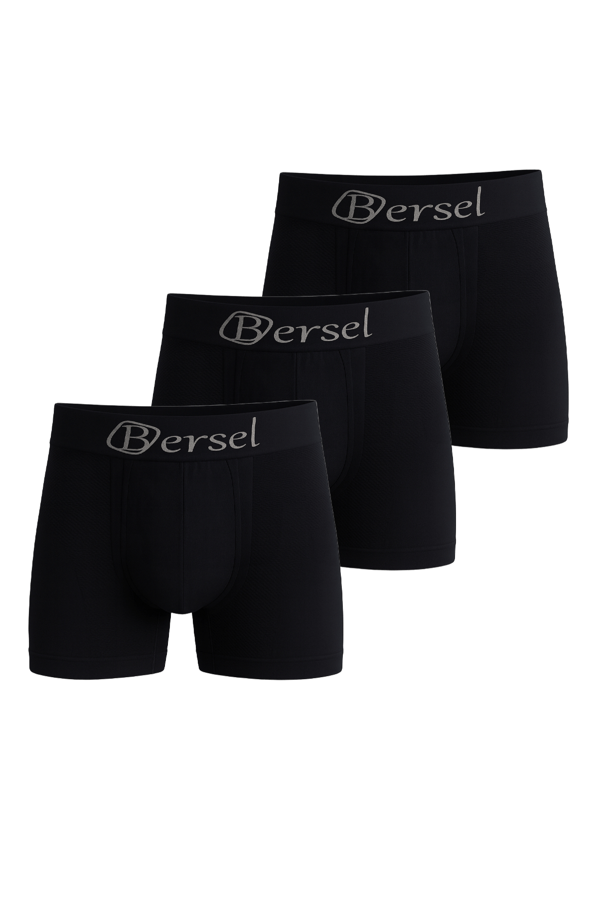 Bersel 3 Adet Premium Erkek Siyah Dikişsiz Mikrofiber Likralı Esnek ...