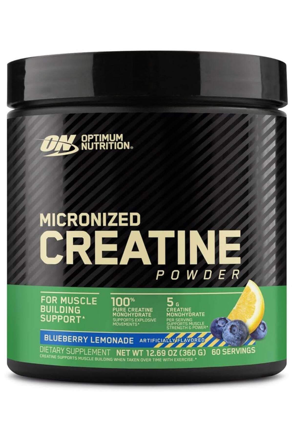 Optimum Nutrition Micronized Creatine Monohydrate Powder, Blueberry ...