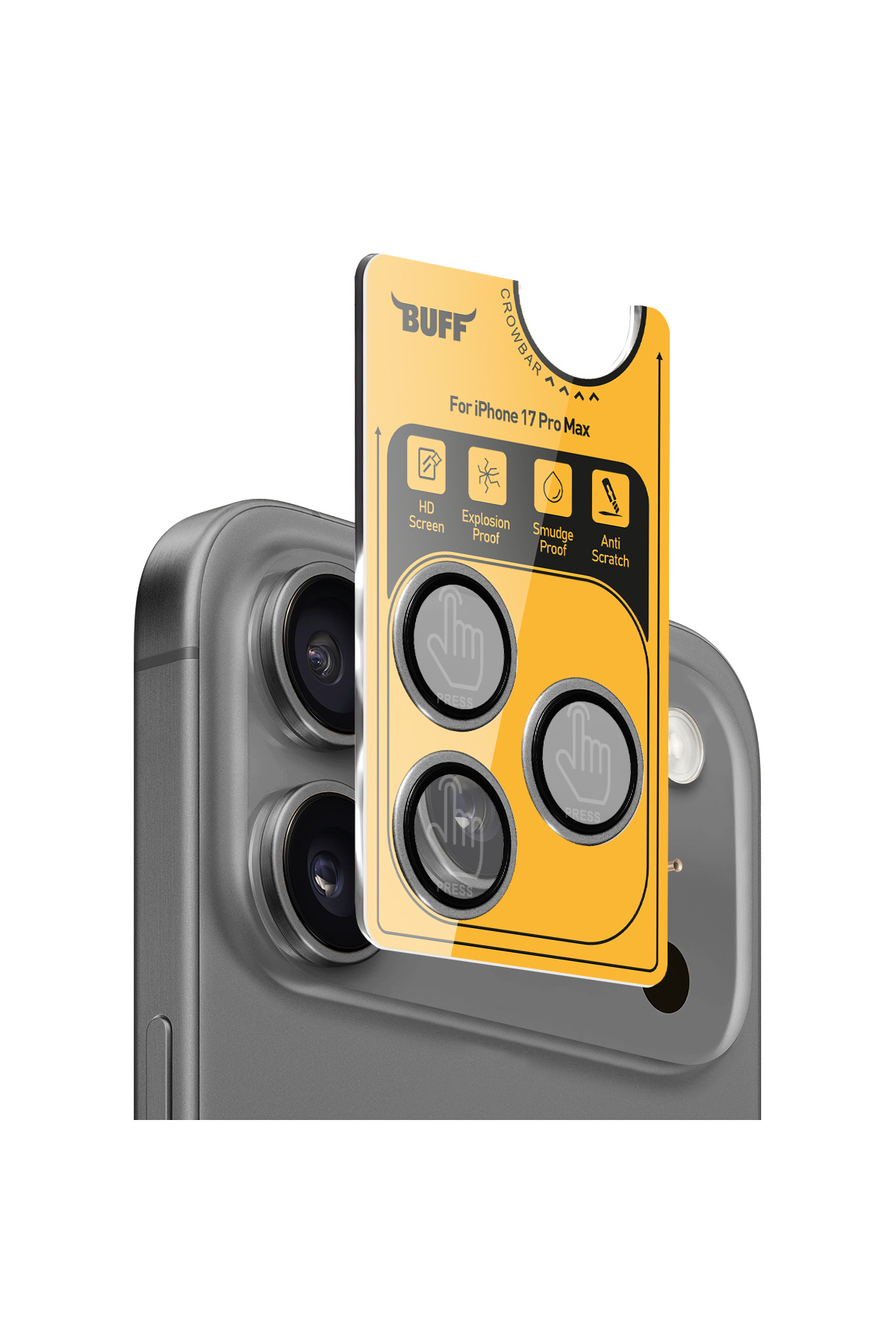 Buff Labs Buff iPhone 17 Pro Max Metal Kamera Lens Koruyucu Gray ...