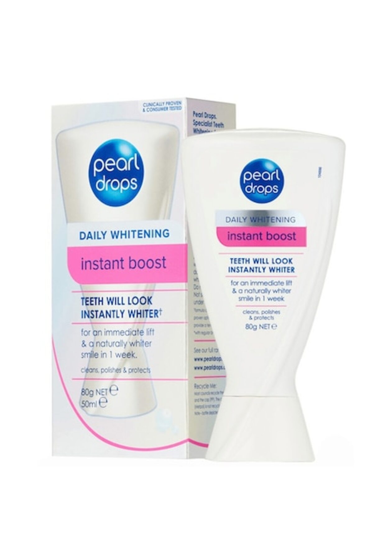 Pearl Drops Toothpaste, Pearl Drops, Instant Boost, with Pro-Shine for ...