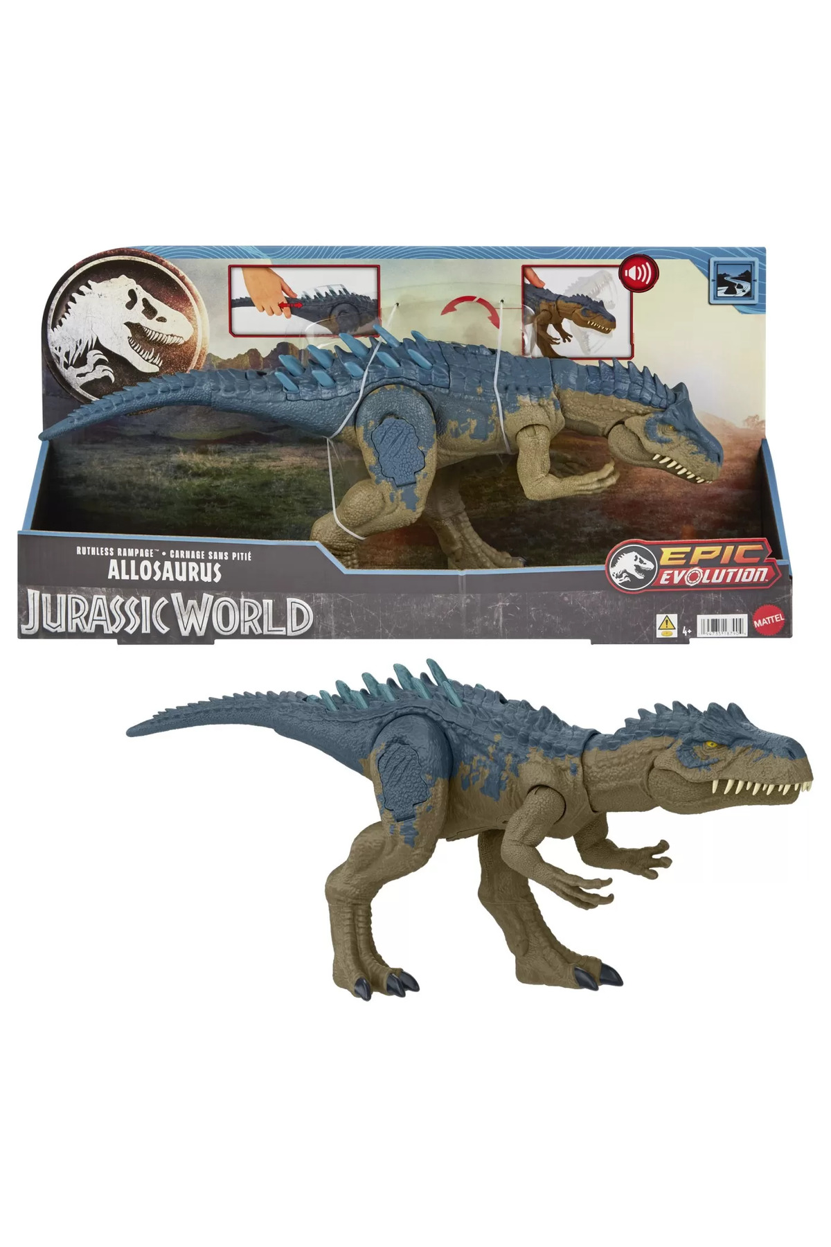Mattel Jurassic World Epic Evolution Dinosaur Allosaurus, Children Ages ...